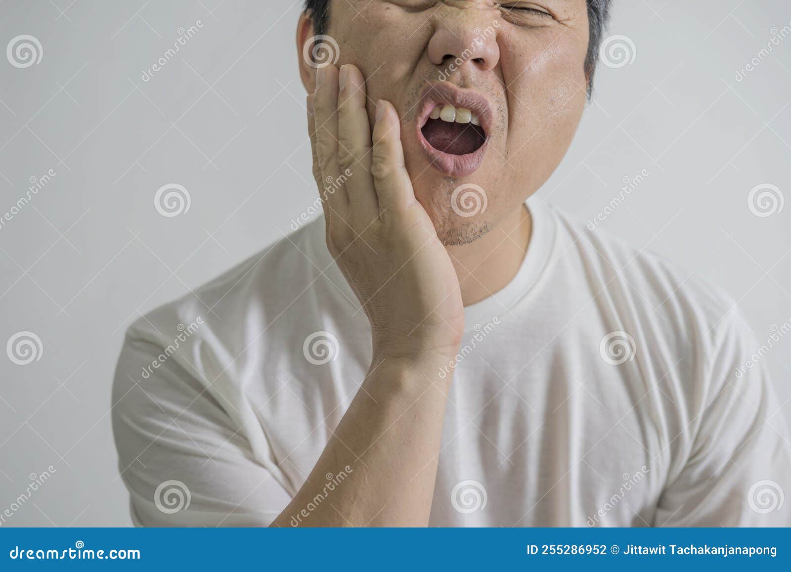 Dental Problems Concept. Man Suffering from Bad Toothache Stock Photo ...