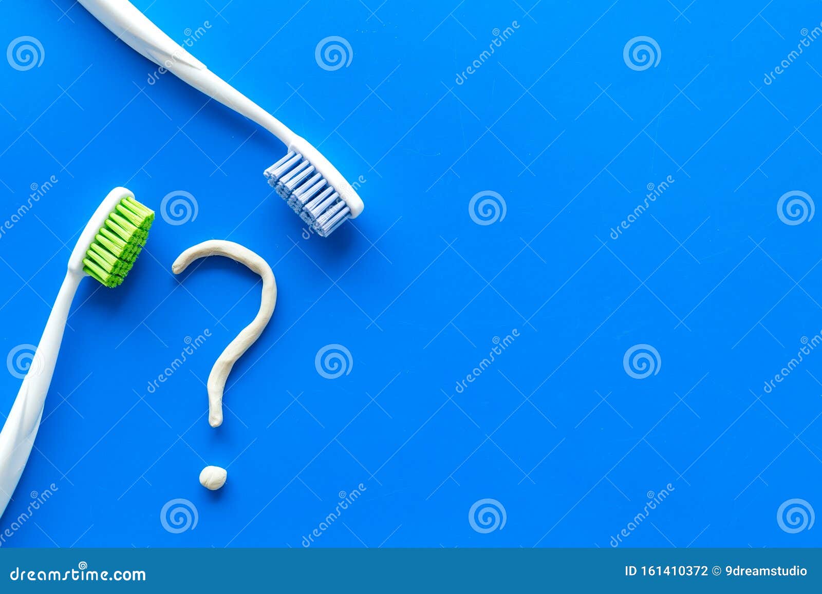 Dental Problems Concept. Question Mark Drawn with Toothpaste Near ...