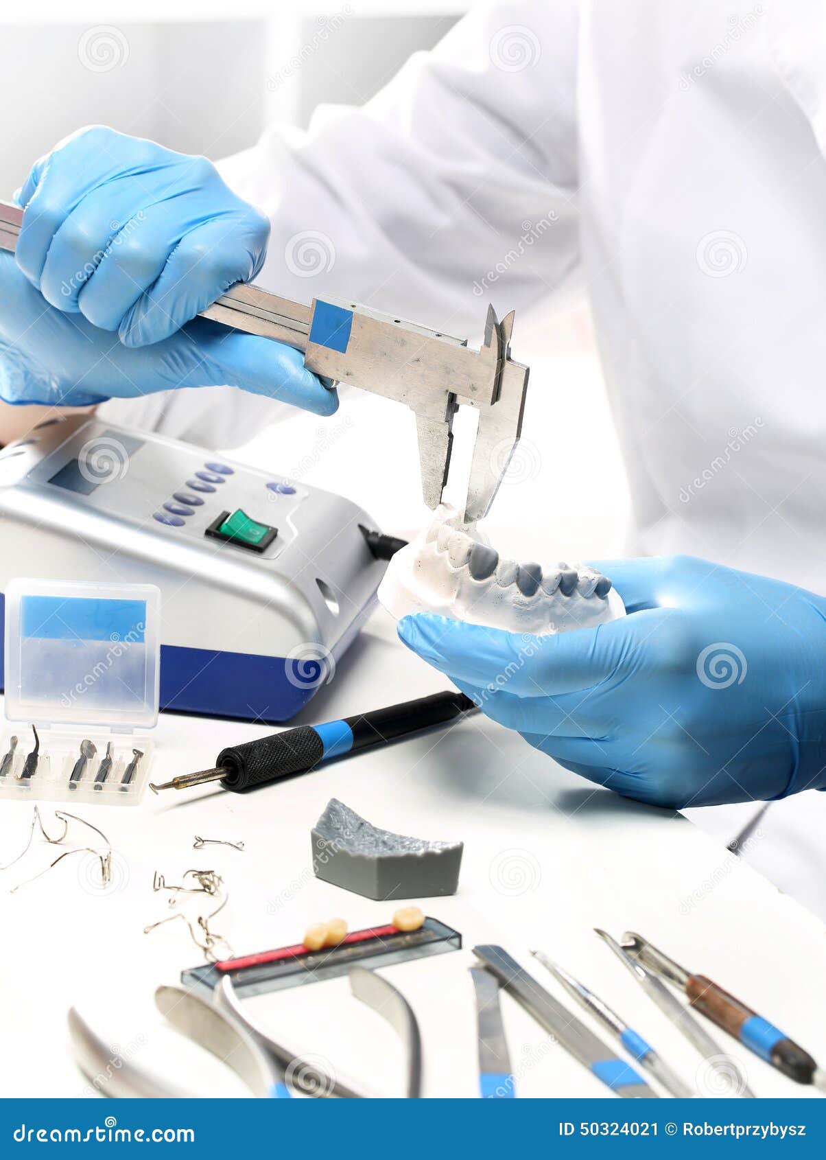 Dental Prosthesis, Dentures, Prosthetics Work Stock Image - Image of ...