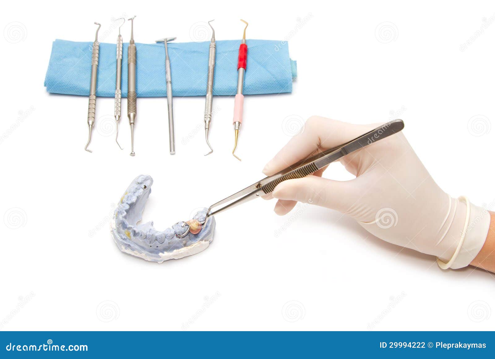 Dental Prosthesis with Dental Tool Stock Photo - Image of bite, carver ...