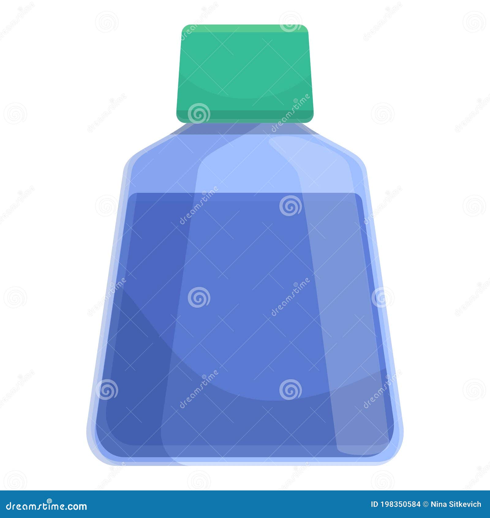 Daily Dental Rinse Icon, Cartoon Style Stock Vector - Illustration of ...