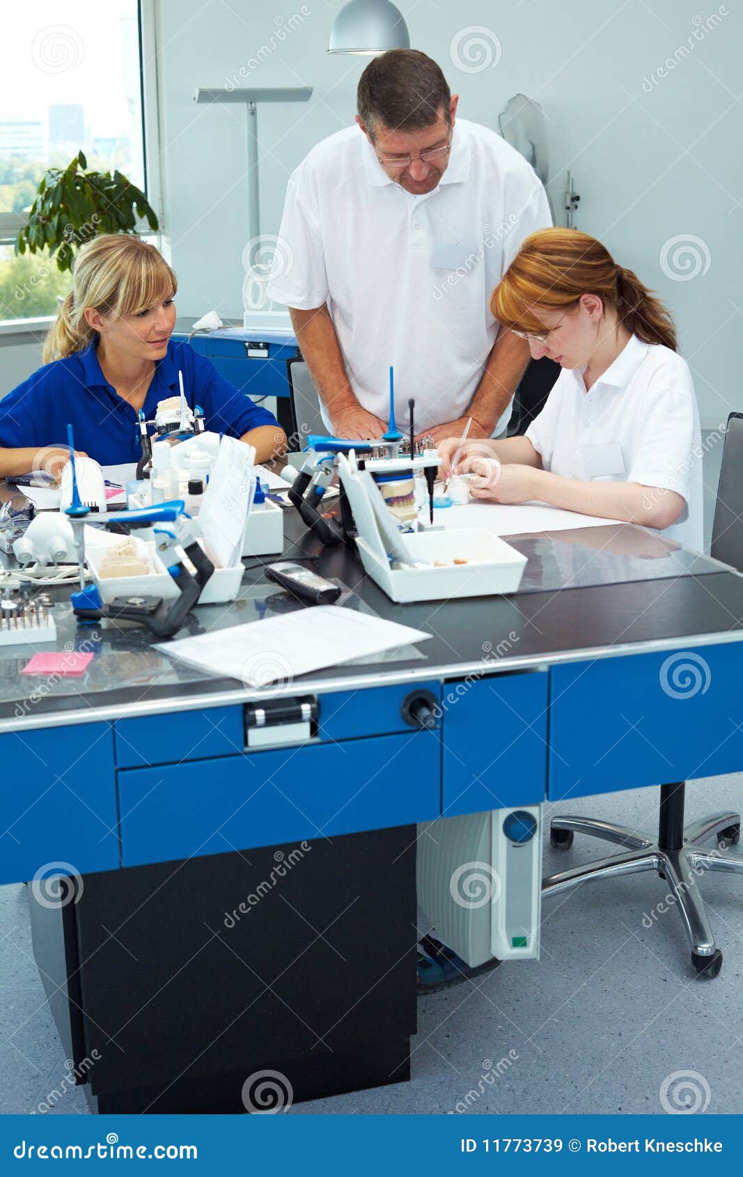 Dental staff in lab stock image. Image of dental, employee - 11773739