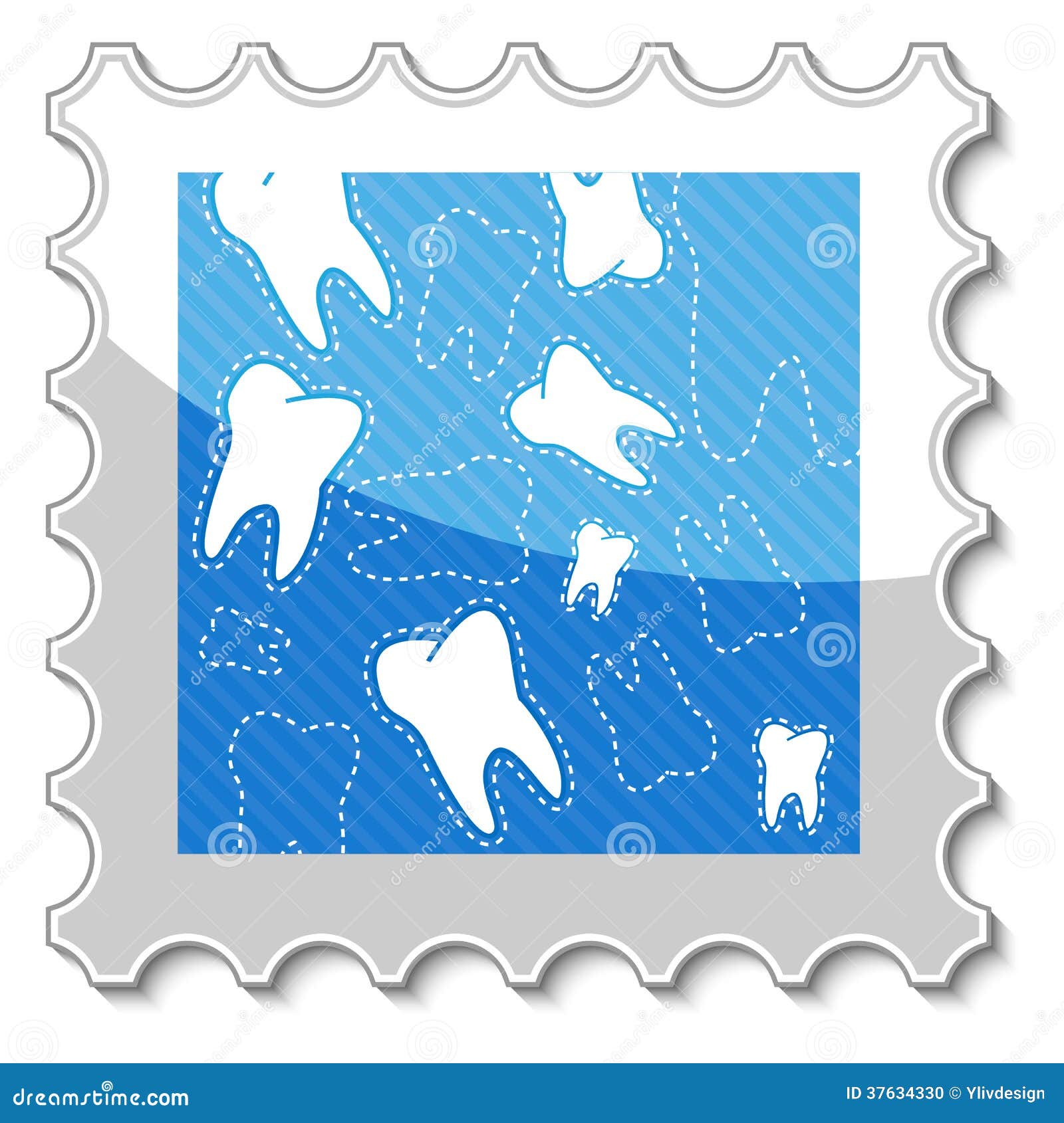 Dental stamp stock vector. Illustration of pattern, mouth - 37634330