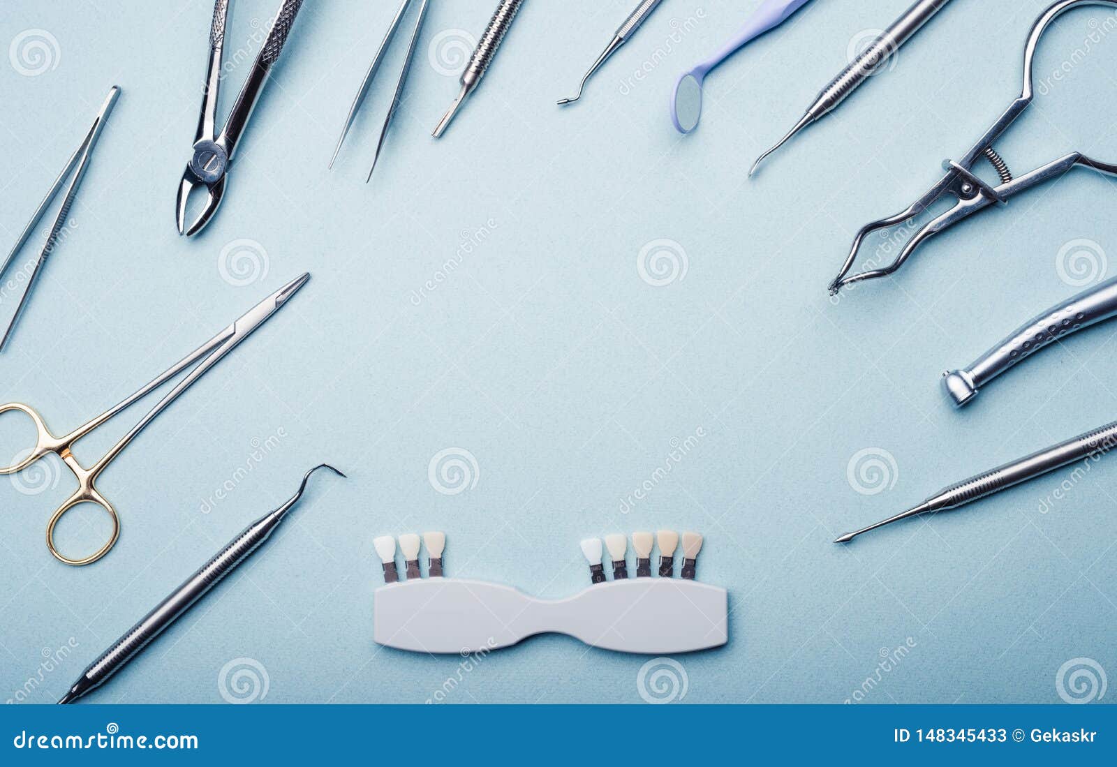 Dental Steel Instruments with Copy Space Stock Image - Image of objects ...