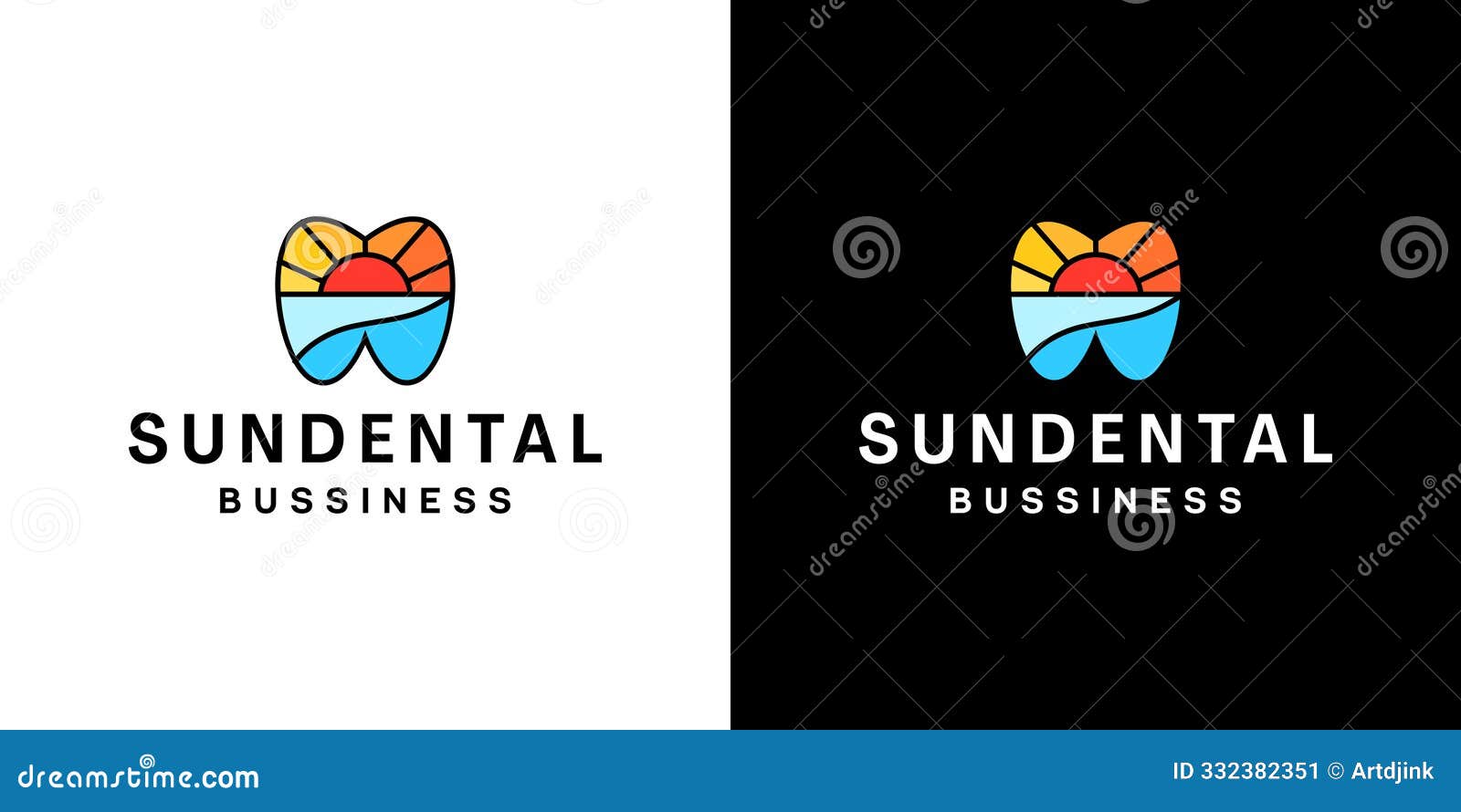 Dental Sun Logo Creative Vector Design Stock Illustration ...