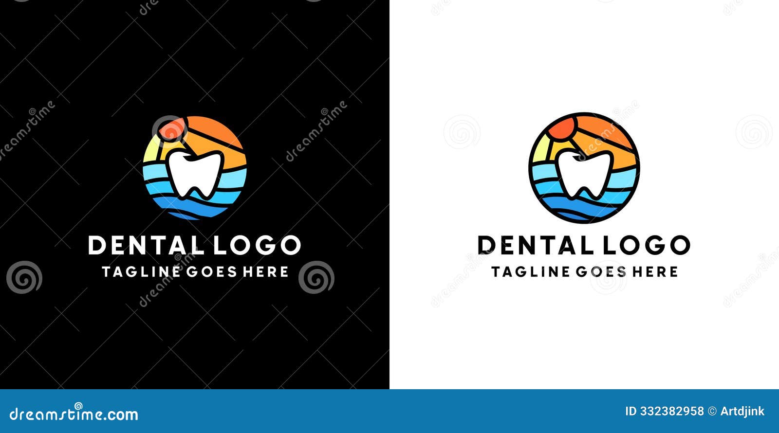 Dental Sun Logo Creative Vector Design Stock Illustration ...