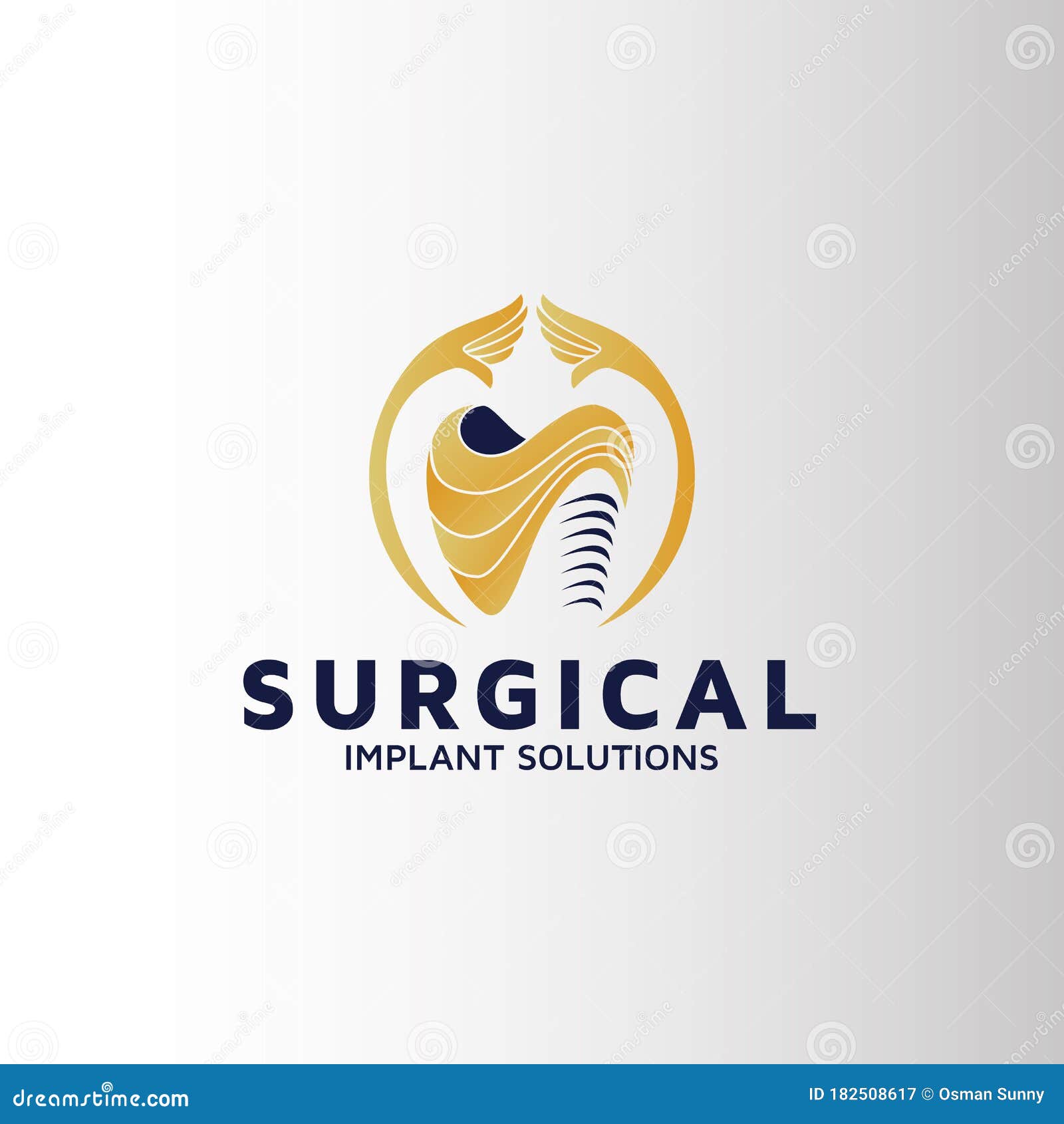 Dental Surgery Implantation Vector Logo Design Stock Vector ...