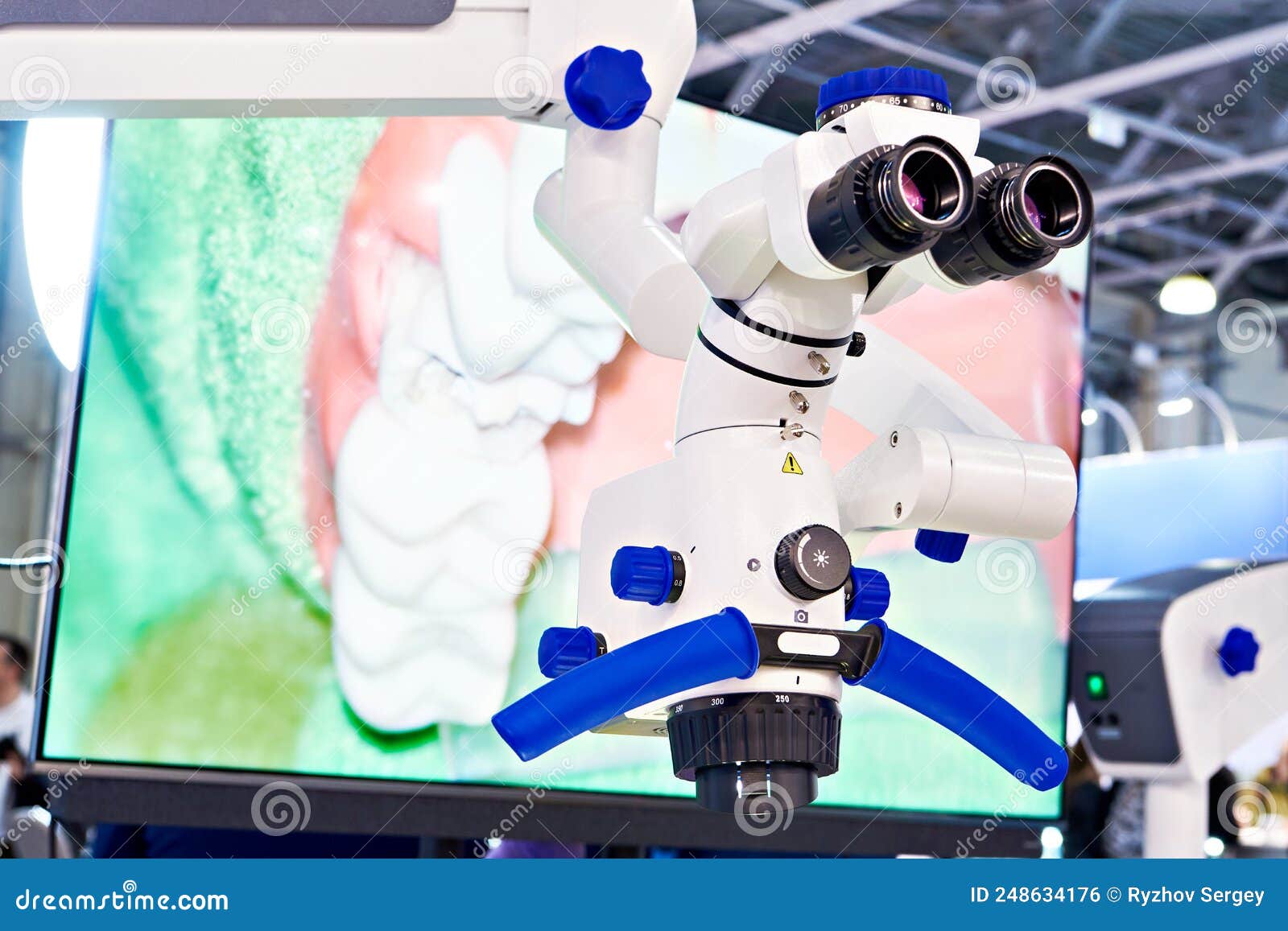 Dental surgical microscope stock photo. Image of eyepieces - 248634176