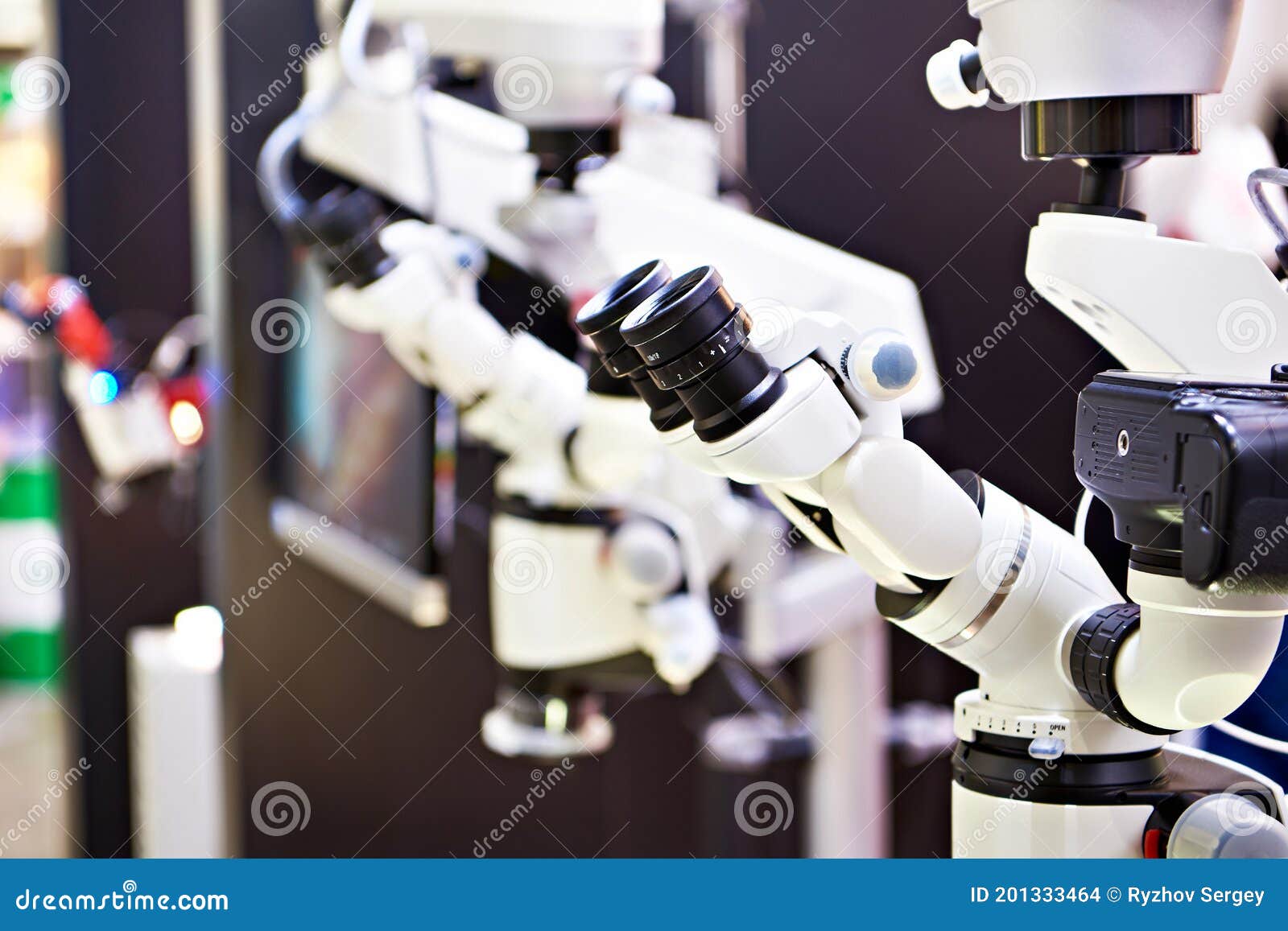 Surgical Microscope On The Background Of Modern Neurosurgical Operating ...