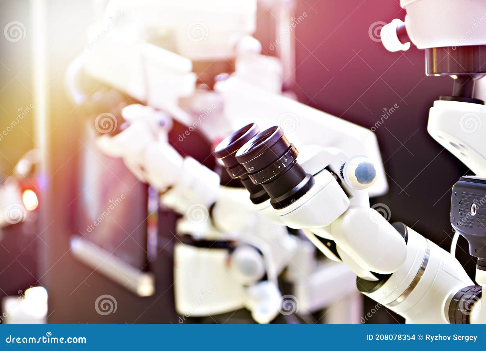 Surgical Microscope On The Background Of Modern Neurosurgical Operating ...