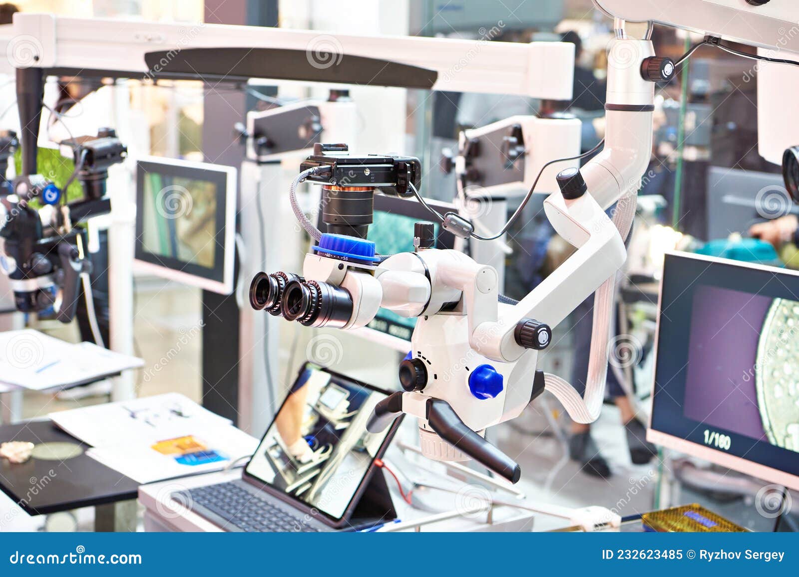 Dental surgical microscope stock image. Image of digital - 232623485