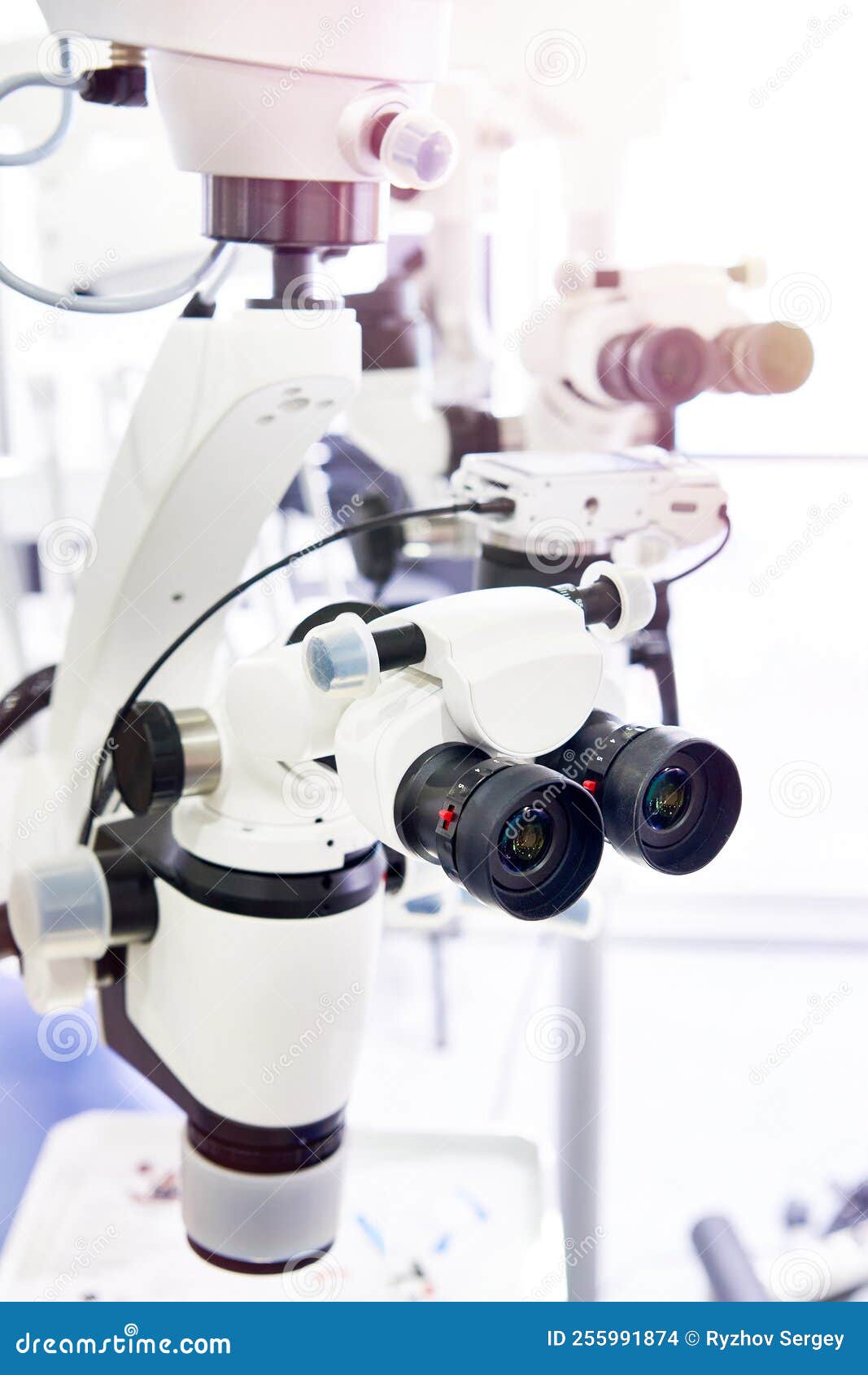Dental surgical microscope stock photo. Image of adjustable - 255991874