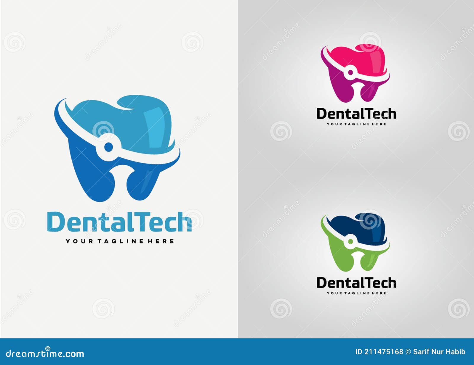 Dental Tech Logo Design Template Stock Vector - Illustration of ...