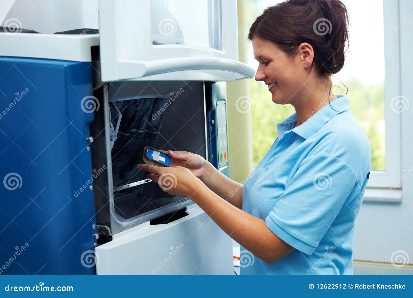 Dental technician on CAM stock photo. Image of drill - 12622912