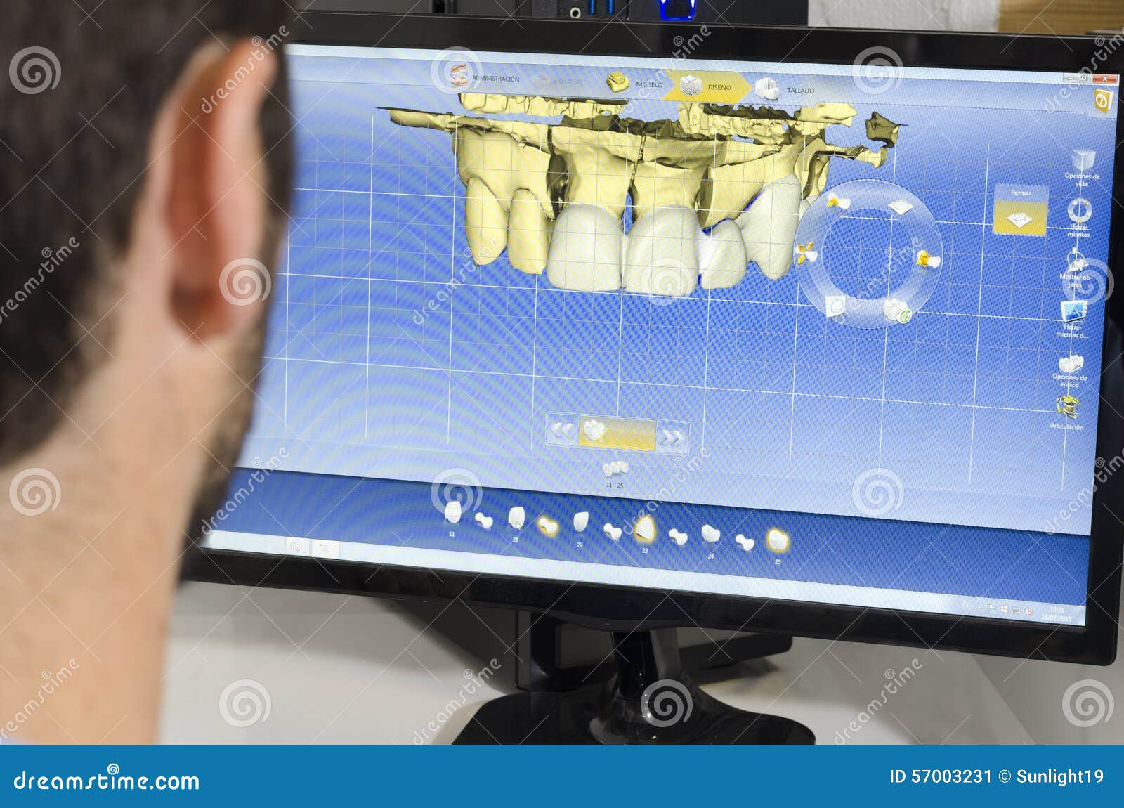 Dental technician working stock image. Image of caucasian - 57003231