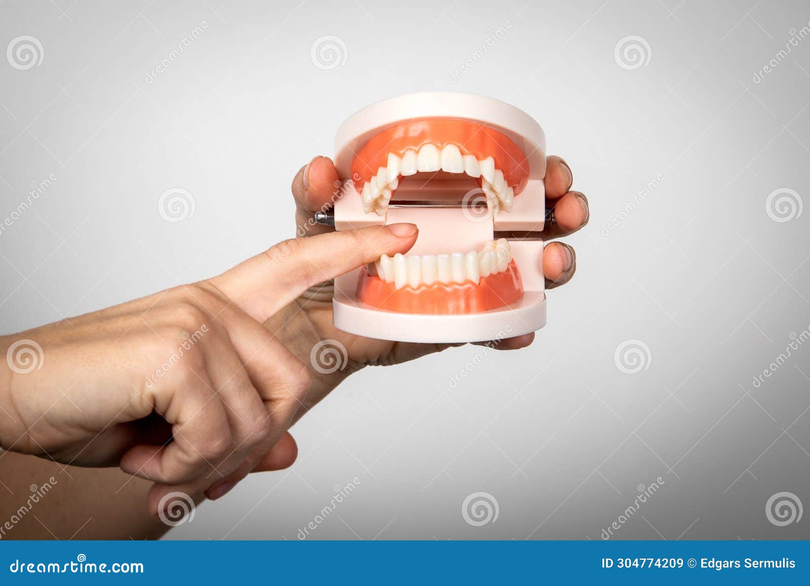Dental Teeth Pattern, Finger between Teeth, Attempt To Bite Stock Image ...
