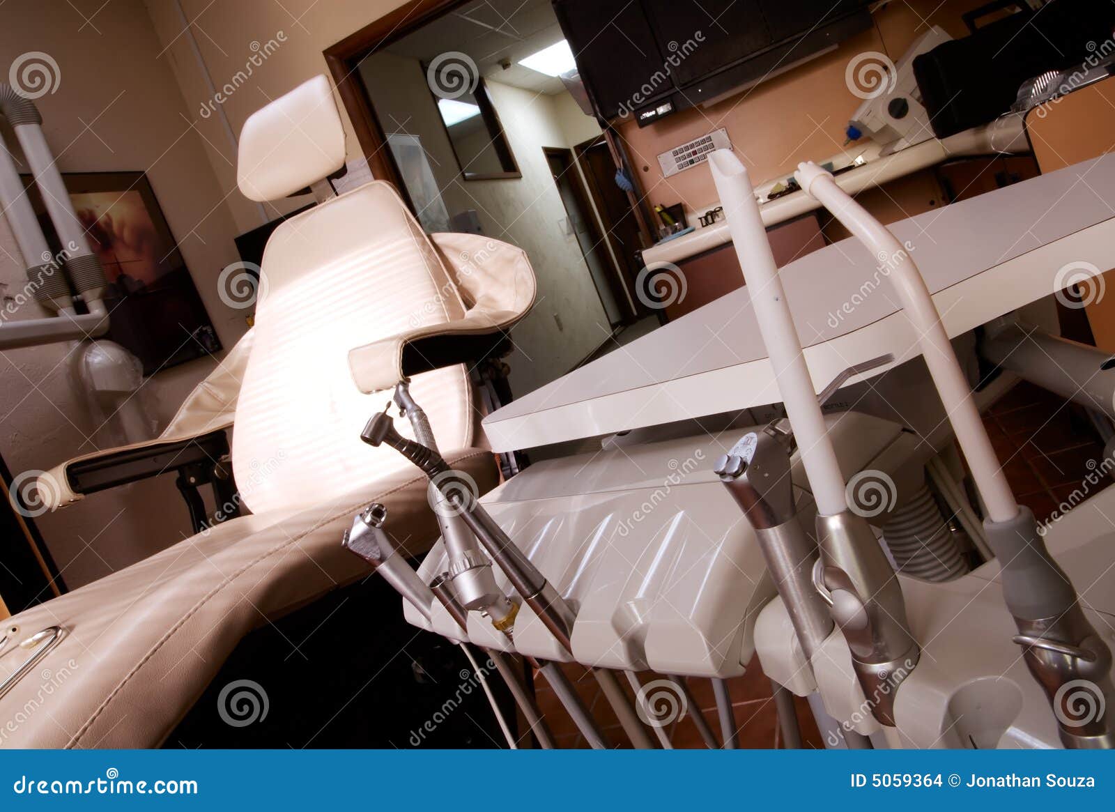 Dental Tools Drill and Chair Stock Photo - Image of chair, recline: 5059364