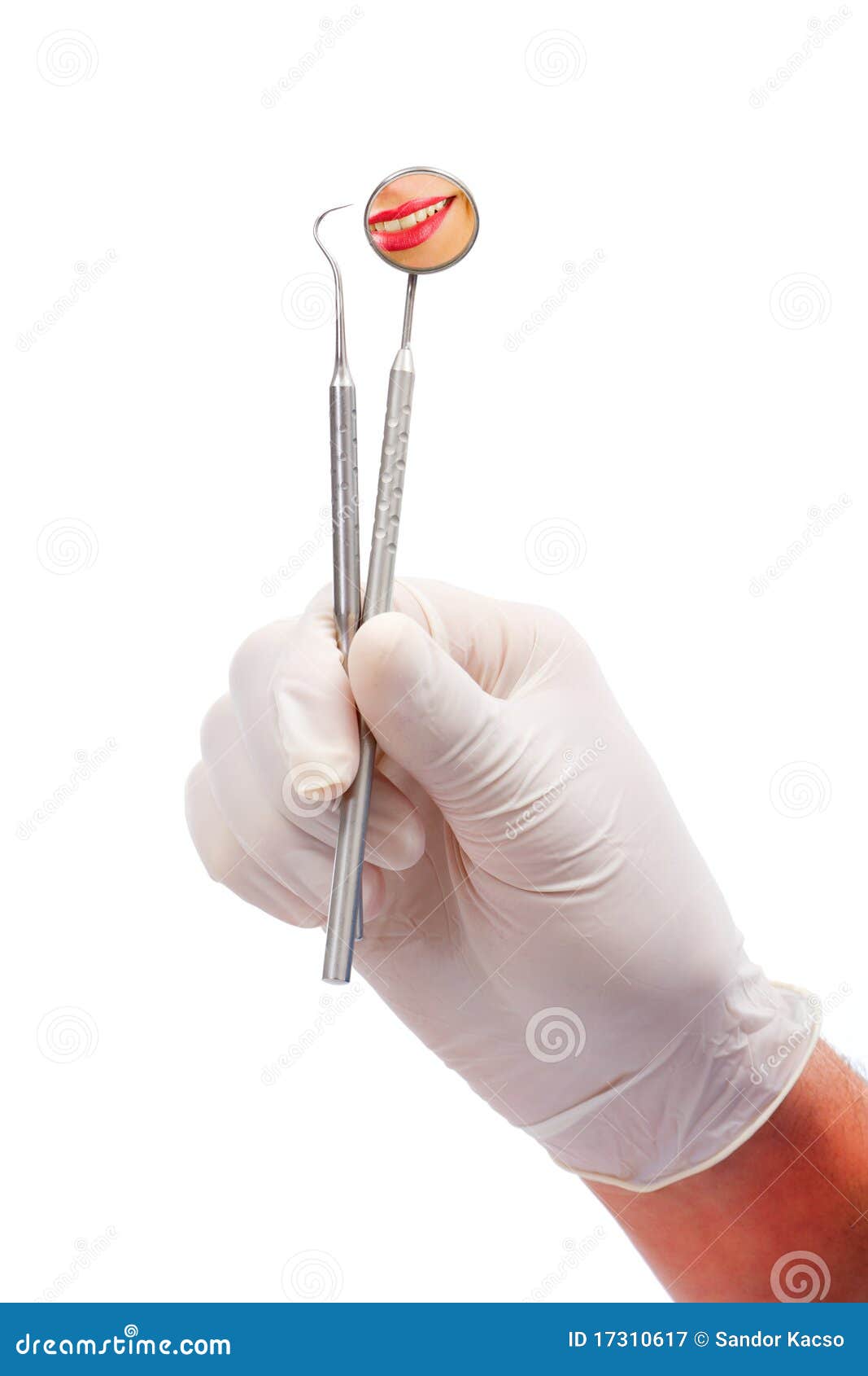 Dental Tools - Smile Reflection Stock Image - Image of lips, health ...