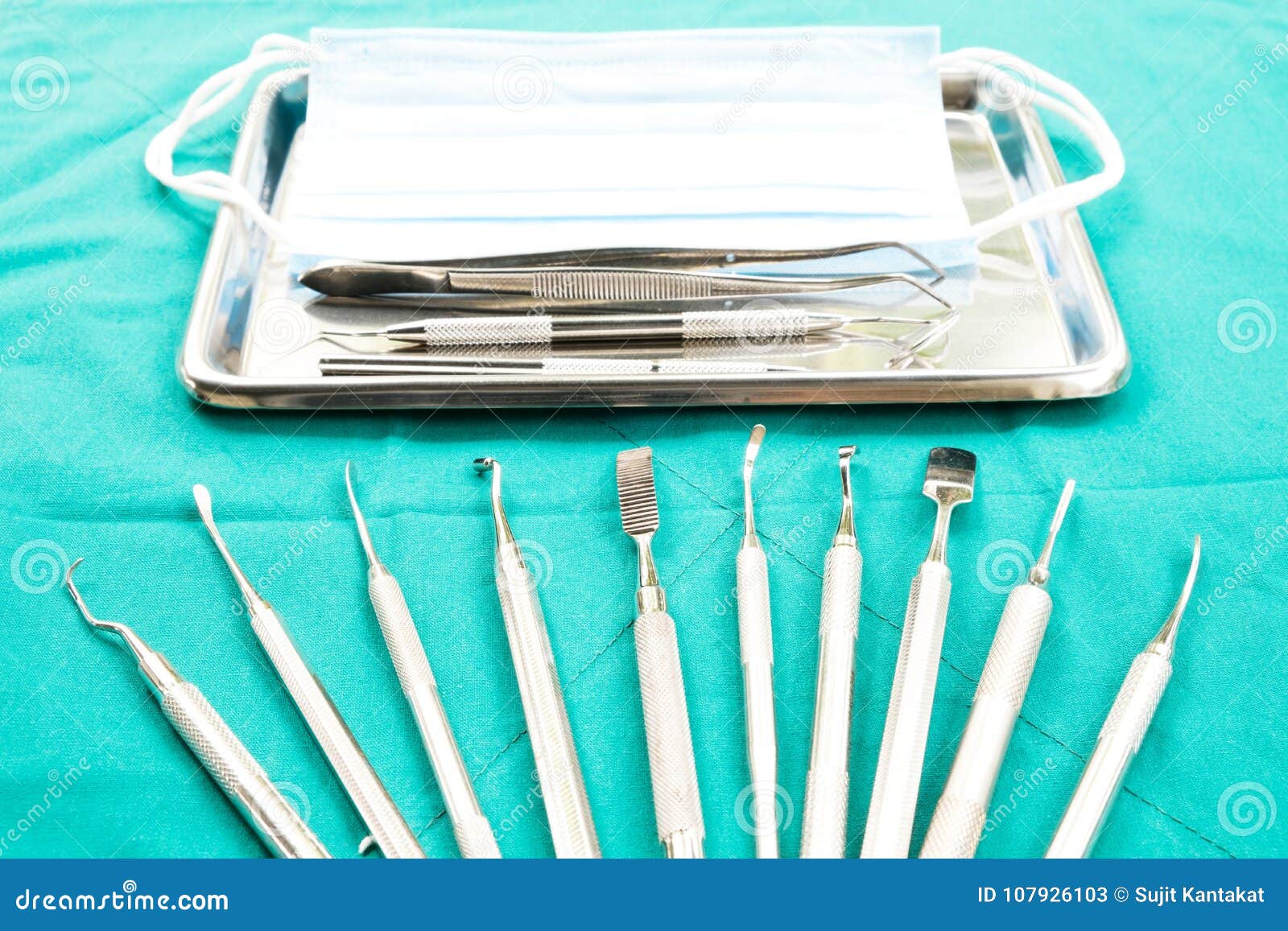 Dental tools surgical kit. stock image. Image of accesory - 107926103