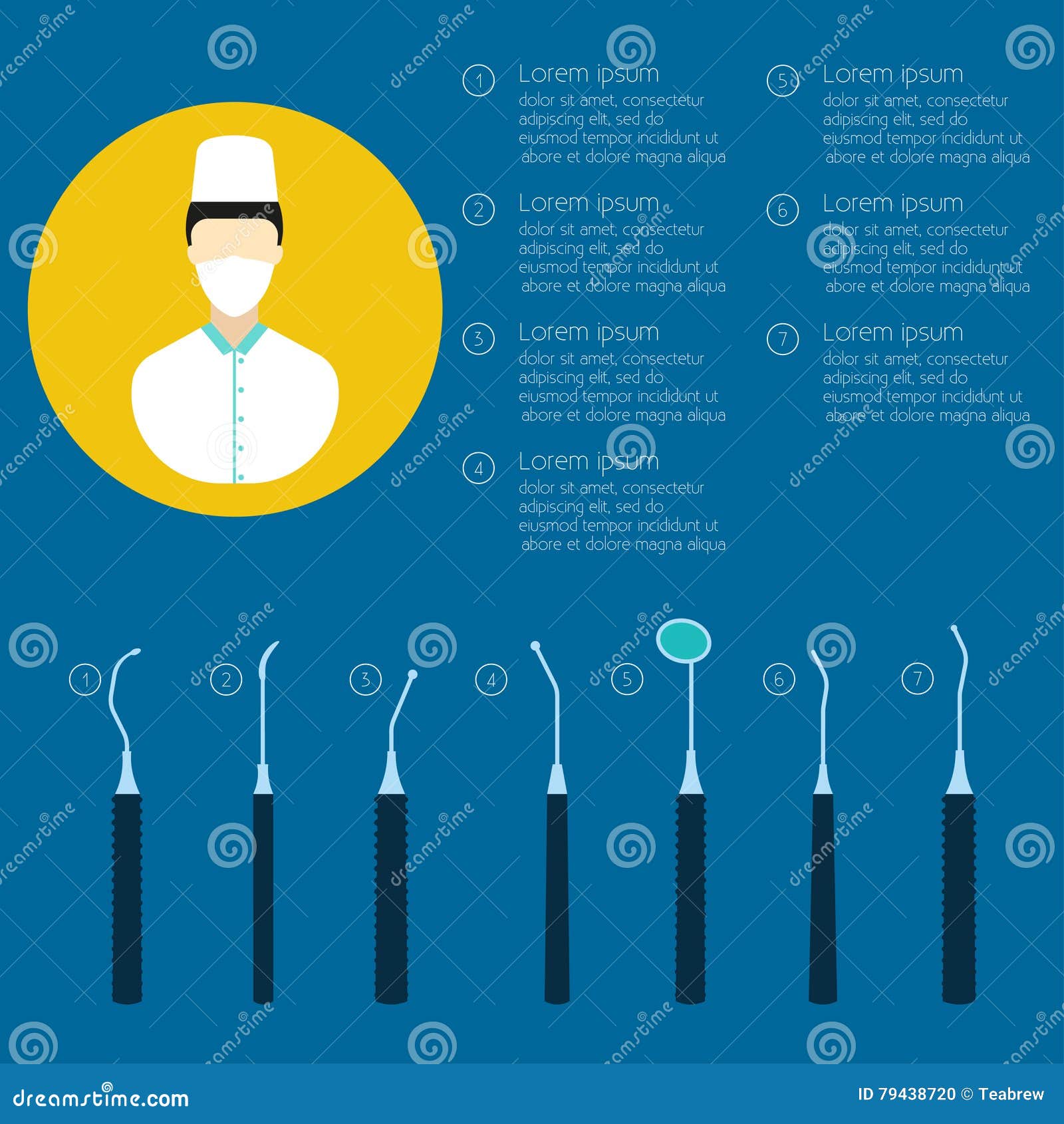 Dental Tools Vector Illustration Stock Vector - Illustration of care ...