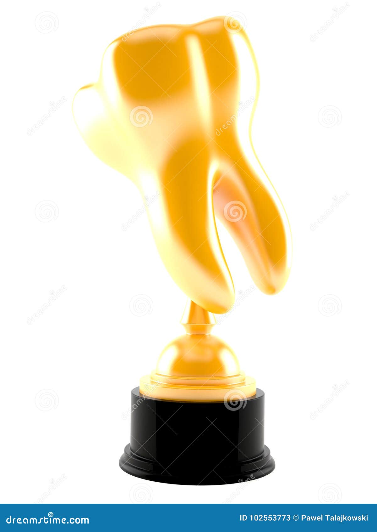 Dental Trophy Model Of Premolar Tooth 3D Rendering Stock Photography ...