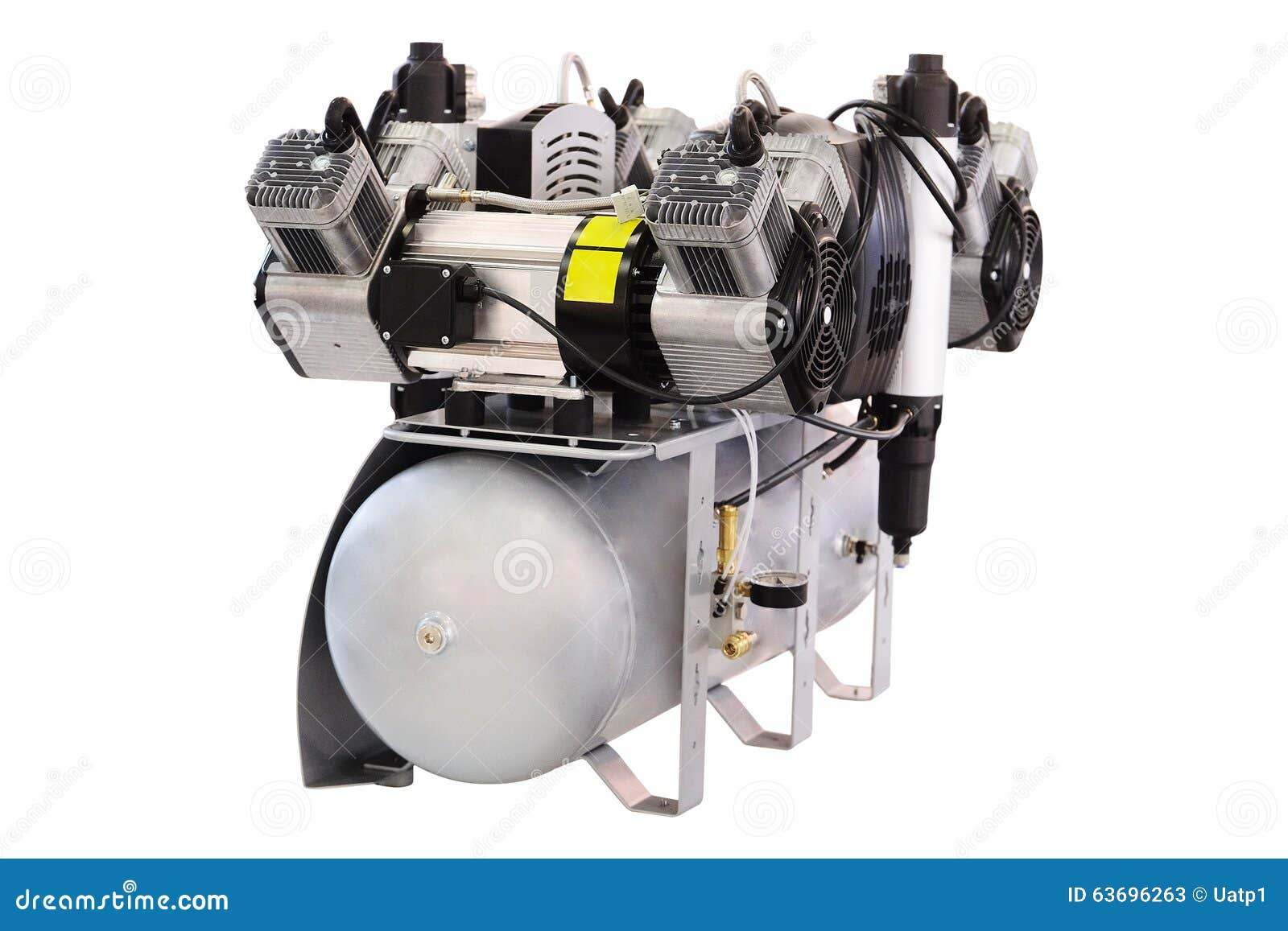 Vacuum Pump Evacuates Air From The Air Conditioner Royalty-Free Stock ...