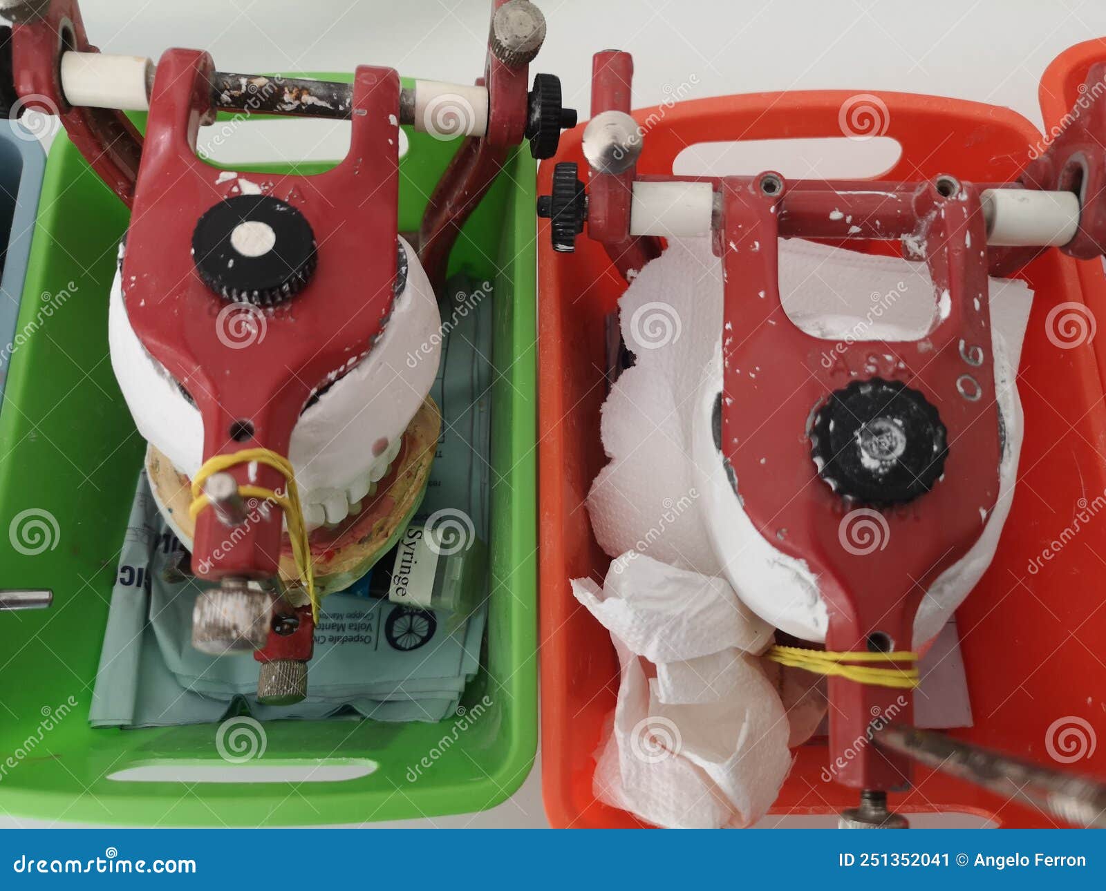 Dental Work Cast Denture Construction- Stock Image - Image of tooth ...