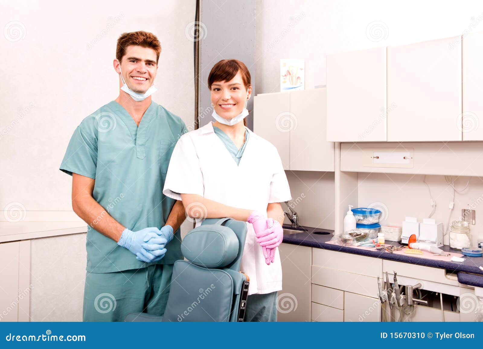 Dental Worker Portrait stock photo. Image of check, male - 15670310