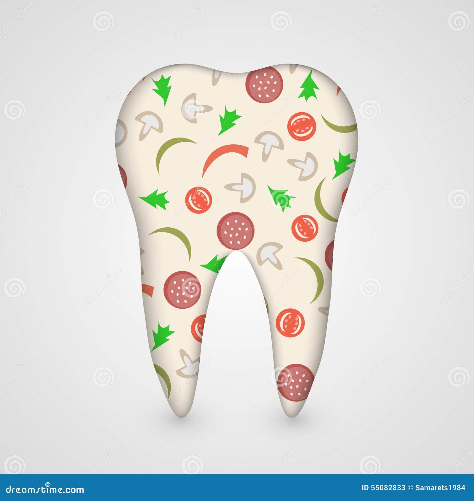 Dente do vetor 3D ilustração do vetor. Ilustração de cuidado - 55082833