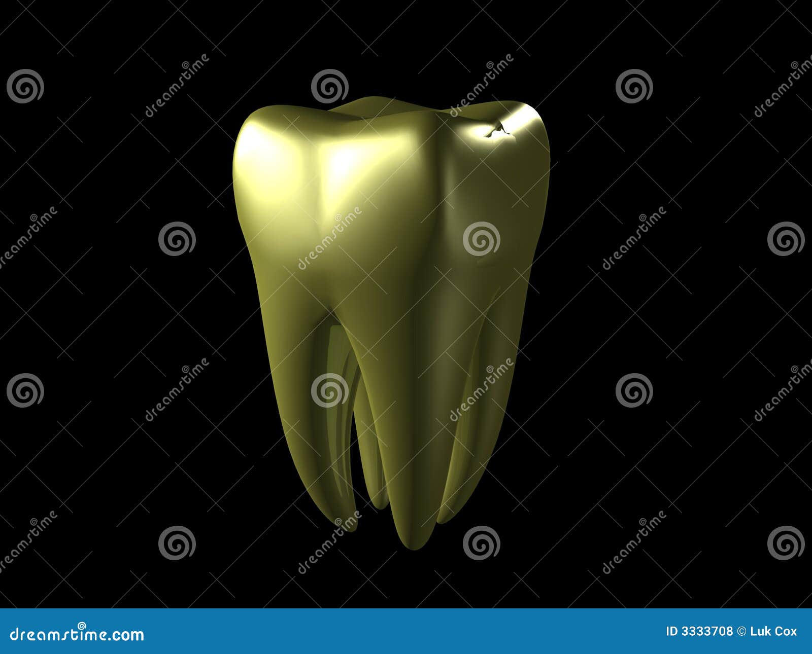 Dente dourado ilustração stock. Ilustração de odontologia - 3333708