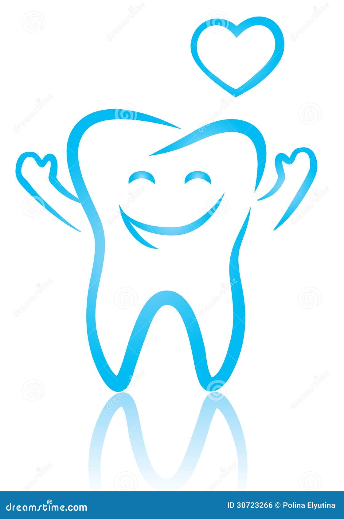 Dente feliz ilustração do vetor. Ilustração de médico - 30723266