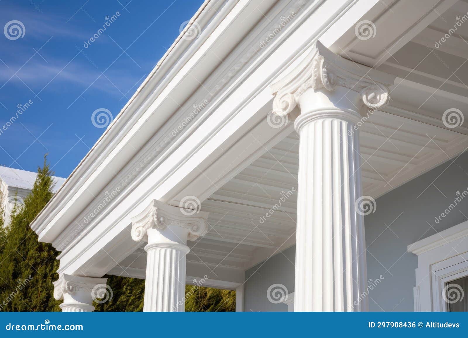 Dentil Molding Detail on Greek Structure Facade Stock Photo - Image of ...