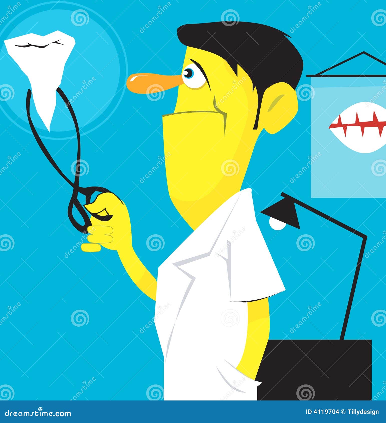 Dentist stock illustration. Illustration of medicine, oral - 4119704