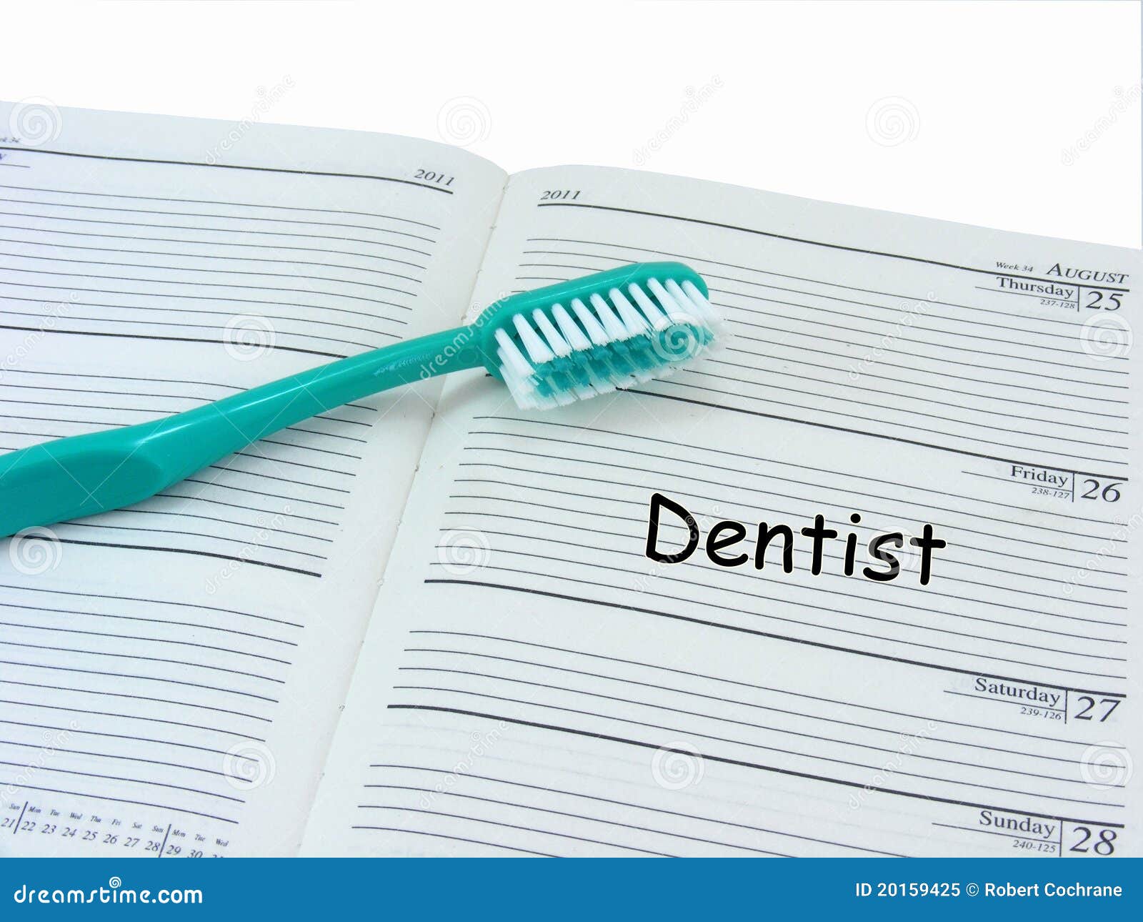 Dentist Appointment in Diary Stock Image - Image of plastic, calendar ...