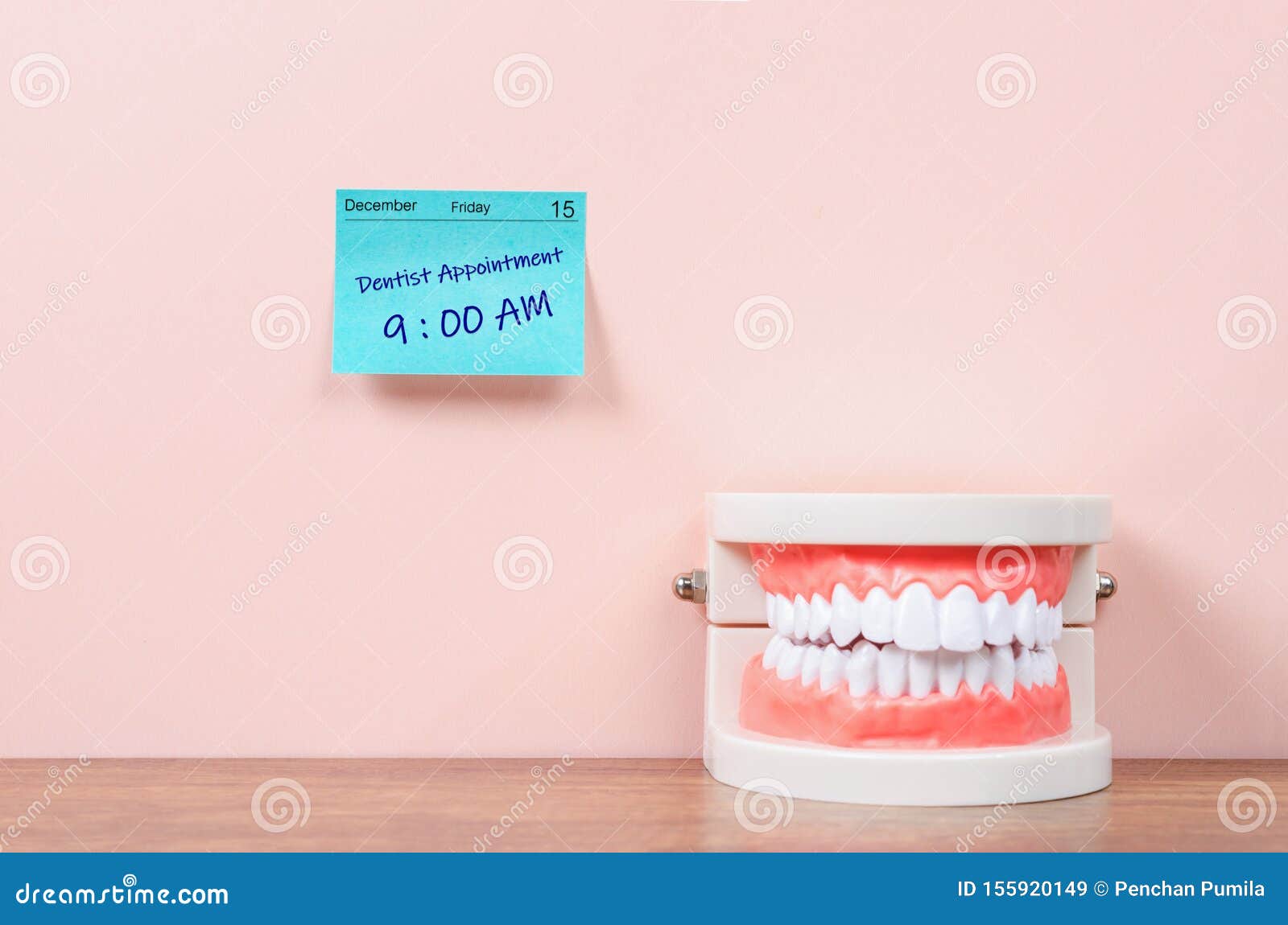 Dentist Appointment on Sticky Note Calendar Stock Image - Image of ...