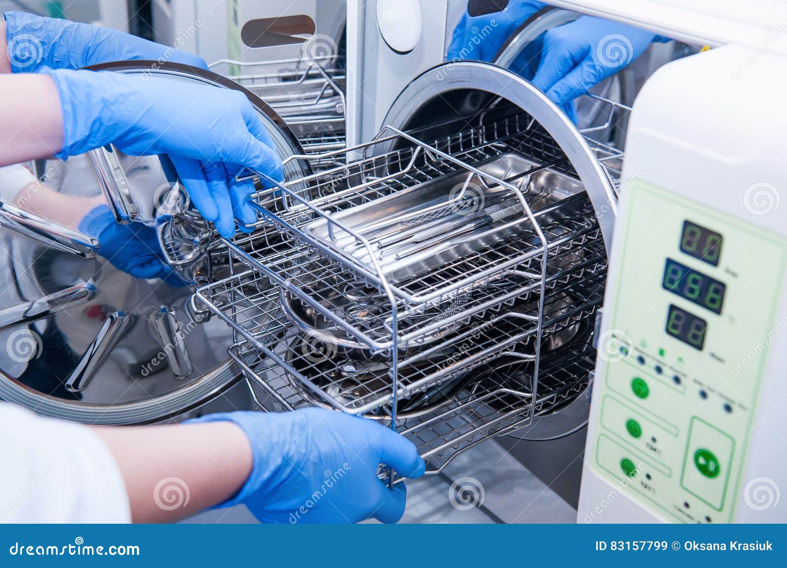 Sterilizing Medical Instruments In Autoclave. Equipment For Sterile ...