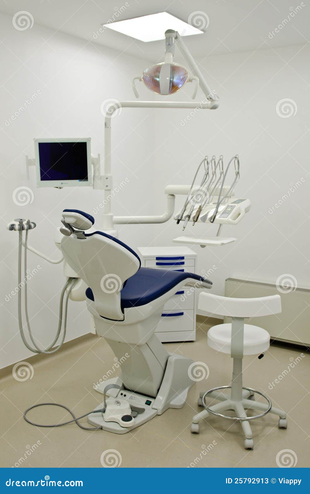 Dentist chair stock image. Image of medical, blue, interior - 25792913