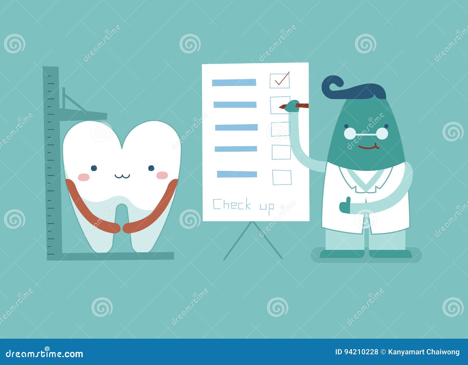 Dentist Check it Up ,teeth and Tooth Concept of Dental Stock Vector ...