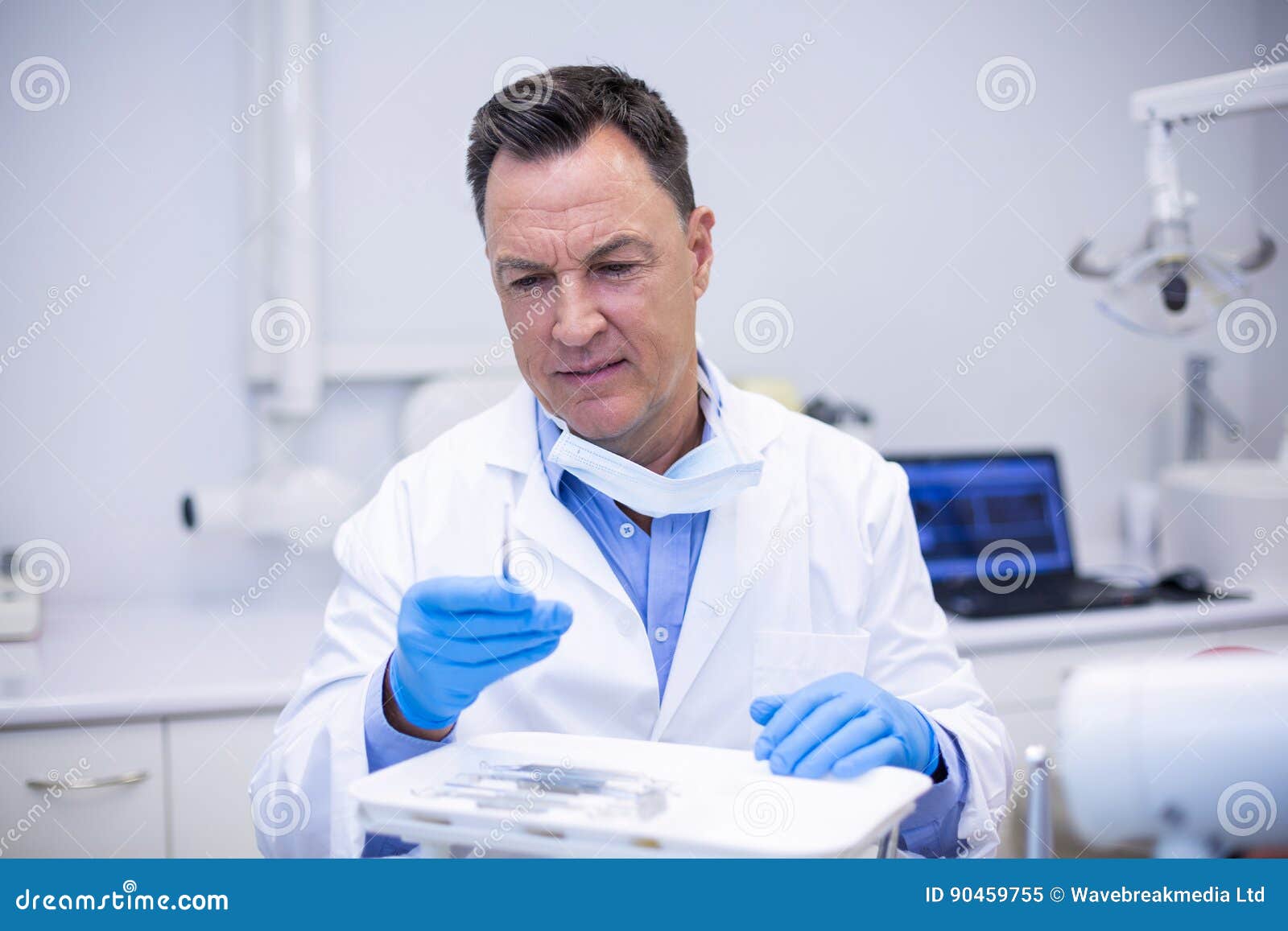 Dentist Checking Tools in Dental Clinic Stock Image - Image of ...