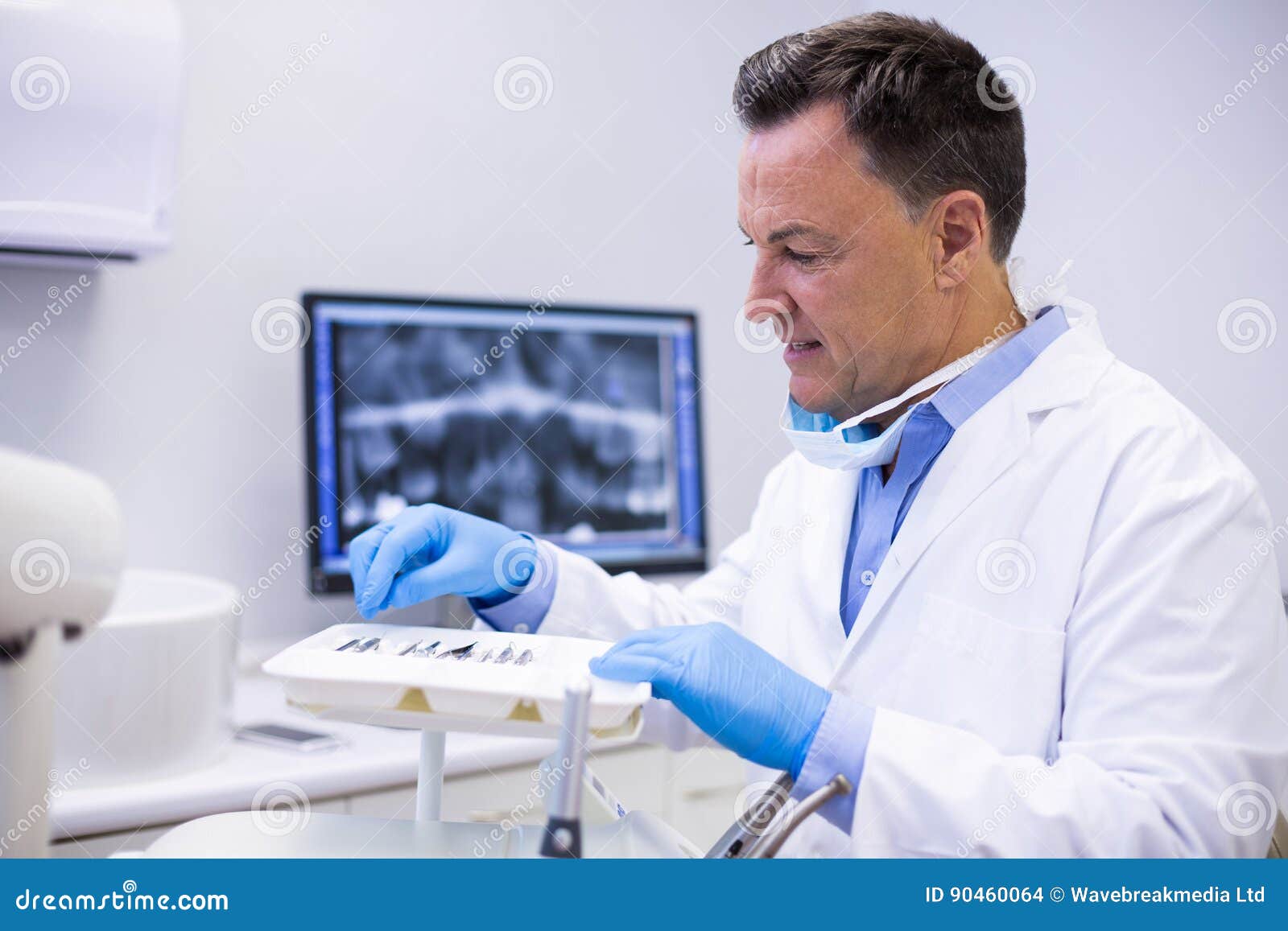 Dentist Checking Tools in Dental Clinic Stock Photo - Image of checking ...