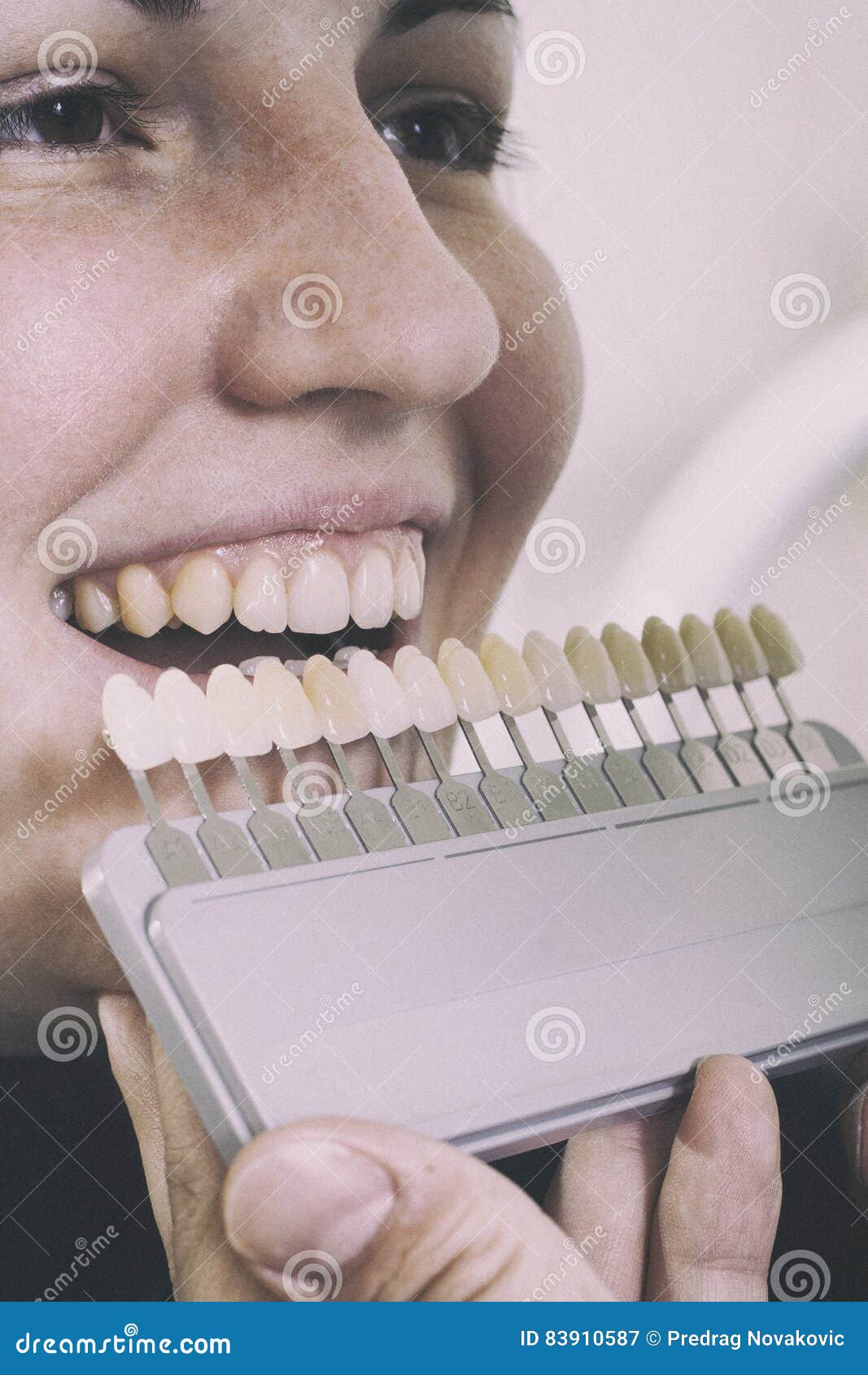 Dentist Choose White of Teeth Stock Image - Image of dentures ...