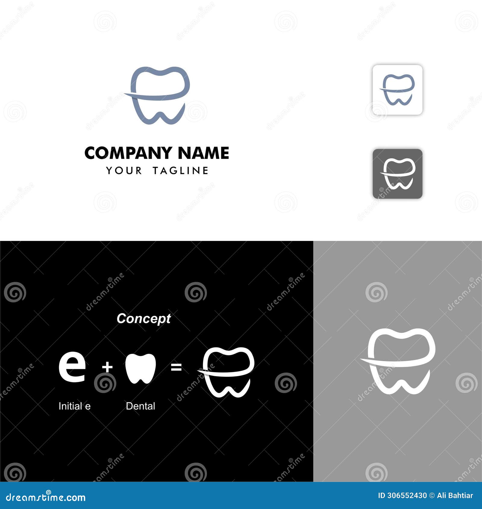 The dentist company logo stock photo. Image of branding - 306552430