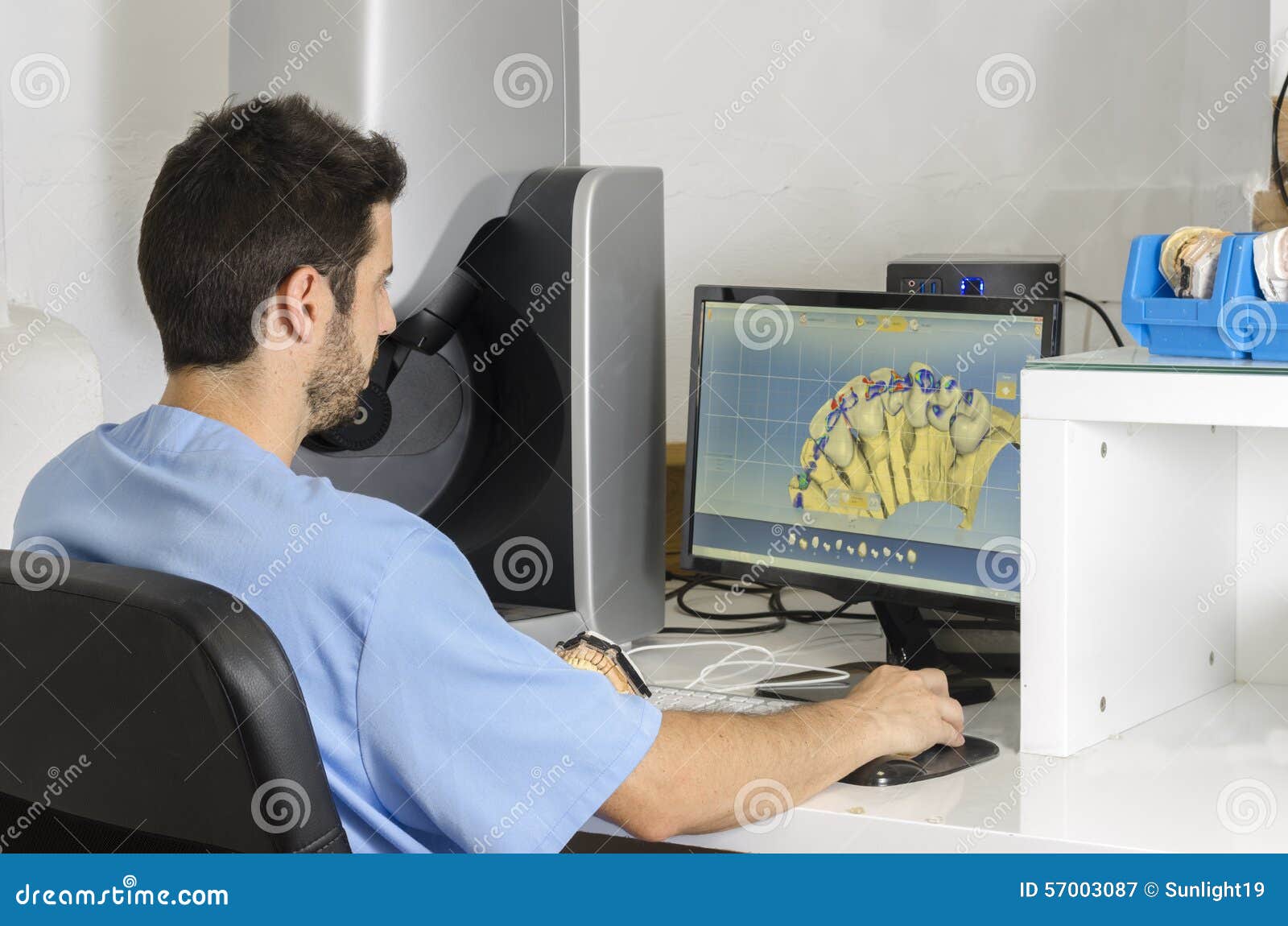 Dentist/ Dental Technician Working. Stock Image - Image of dentistry ...