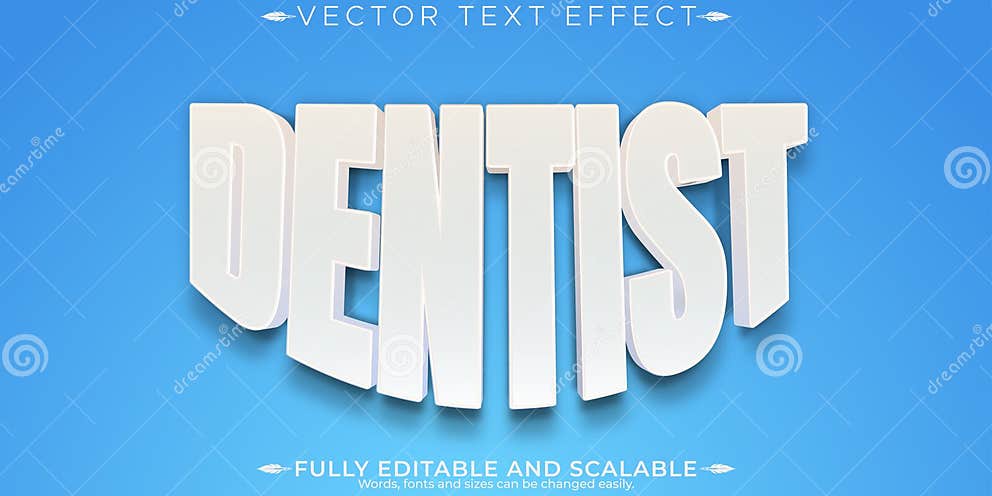 Dentist Editable Text Effect, Editable Teeth and Doctor Text Style ...