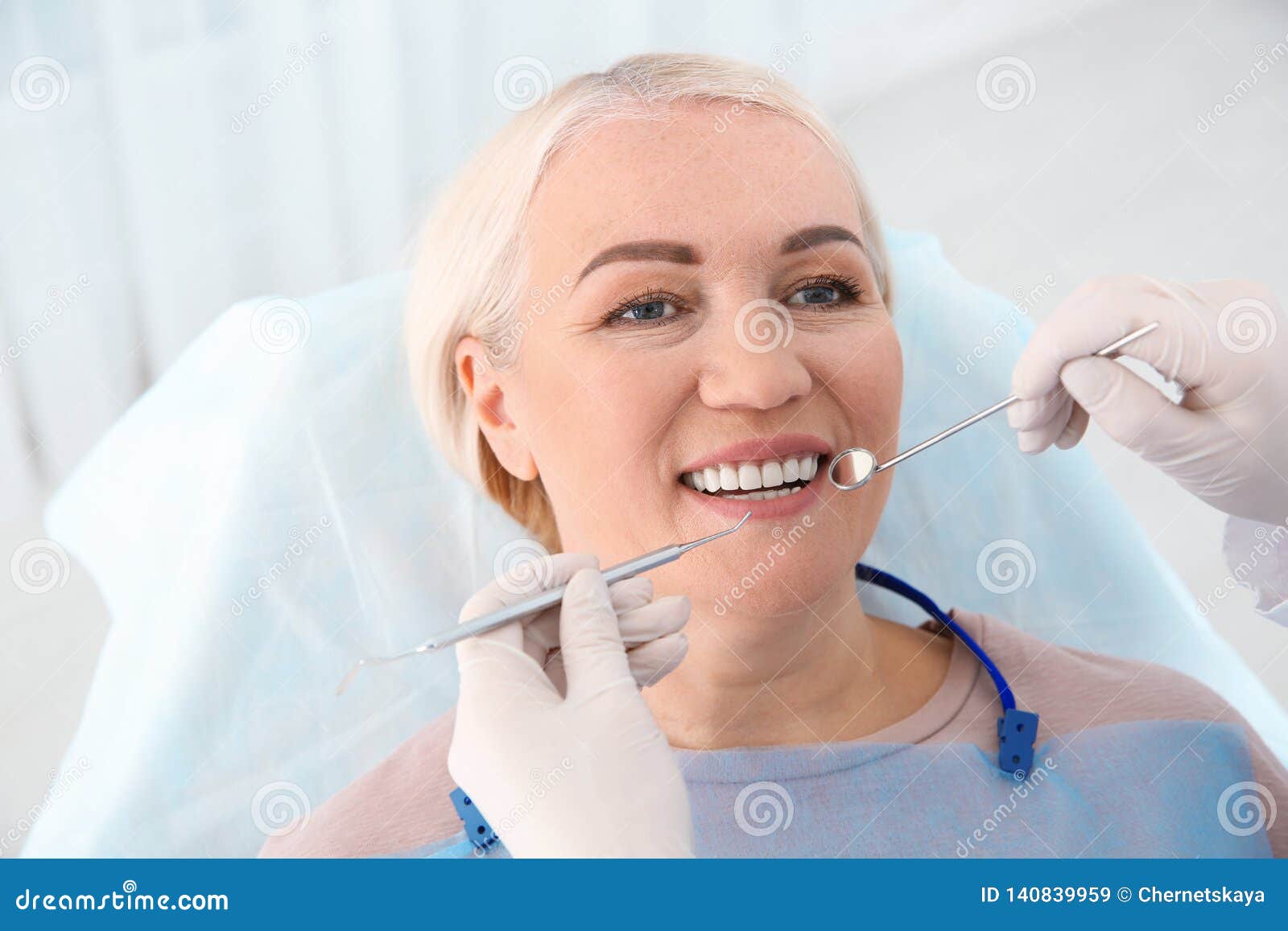 Dentist Examining Patient`s Teeth in Clinic Stock Image - Image of ...