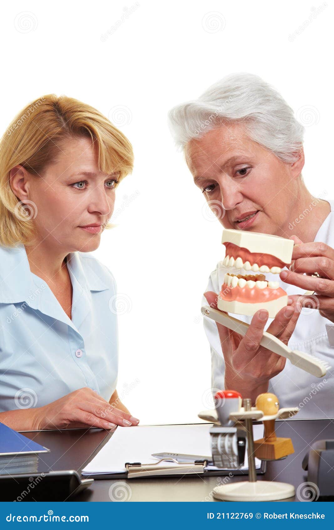 Dentist Explaining Treatment on Stock Image - Image of health ...