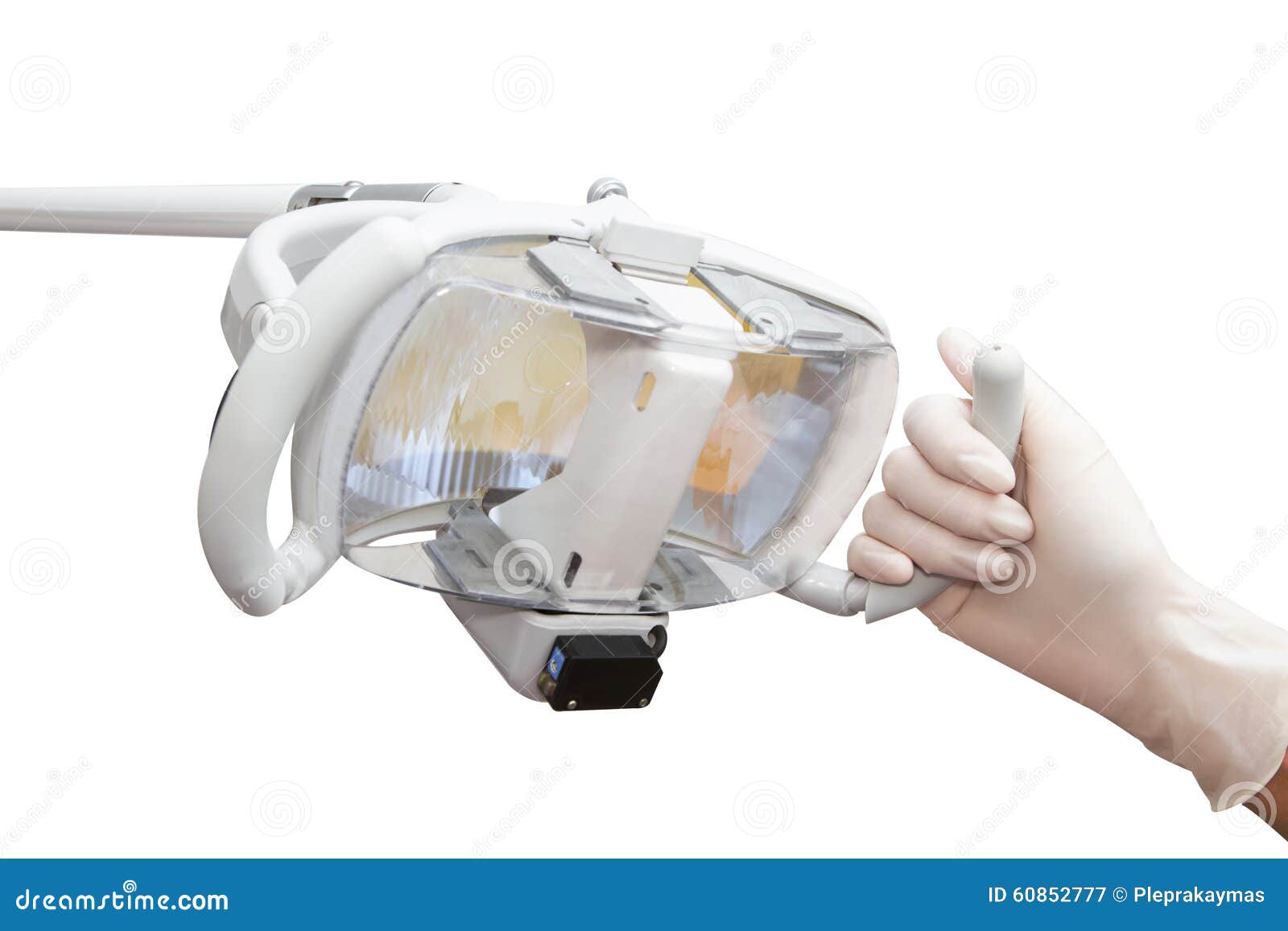 Dentist Hand Holding Lamp in a Dentist S Clinic Stock Image - Image of ...