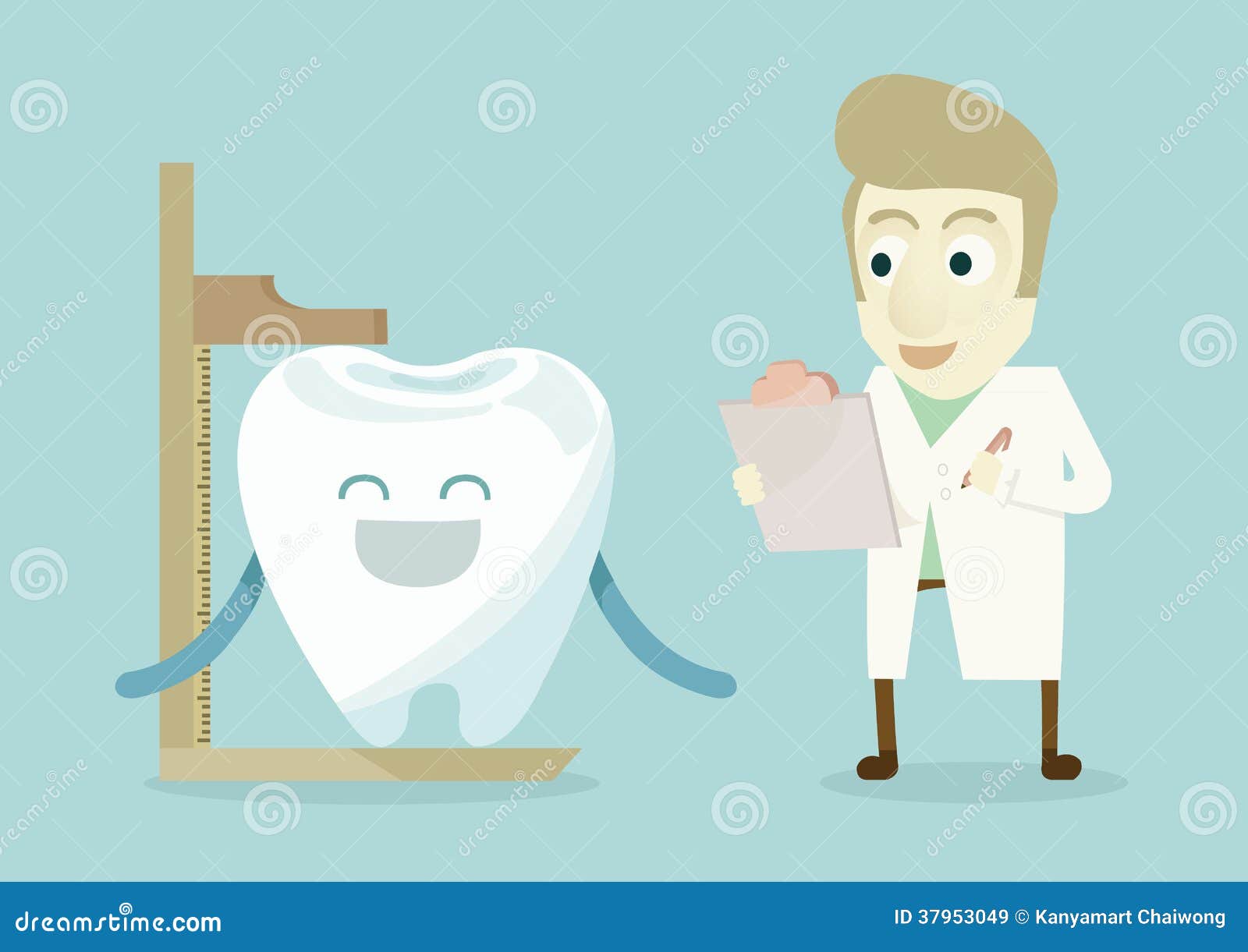 Dentist Have a Check-up Tooth Stock Vector - Illustration of clean ...