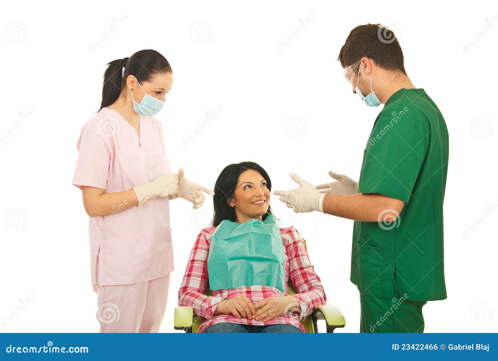 Dentist Having Conversation with Patient Stock Photo - Image of clinic ...