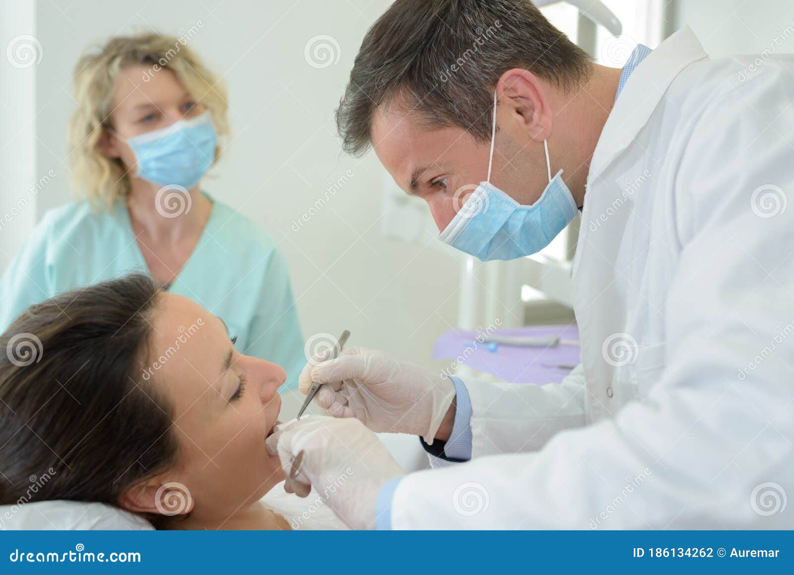 Dentist Inspecting the Teeth Stock Photo - Image of healthcare, denture ...